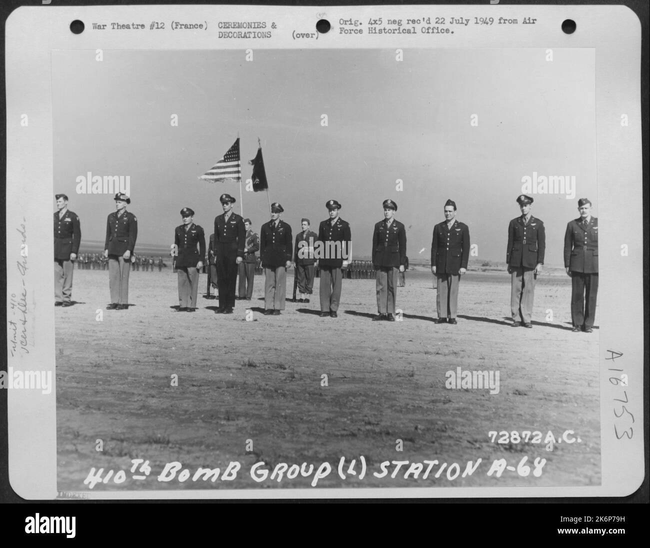 Members Of The 410Th Bomb Group Await Presentation Of Awards During A ...