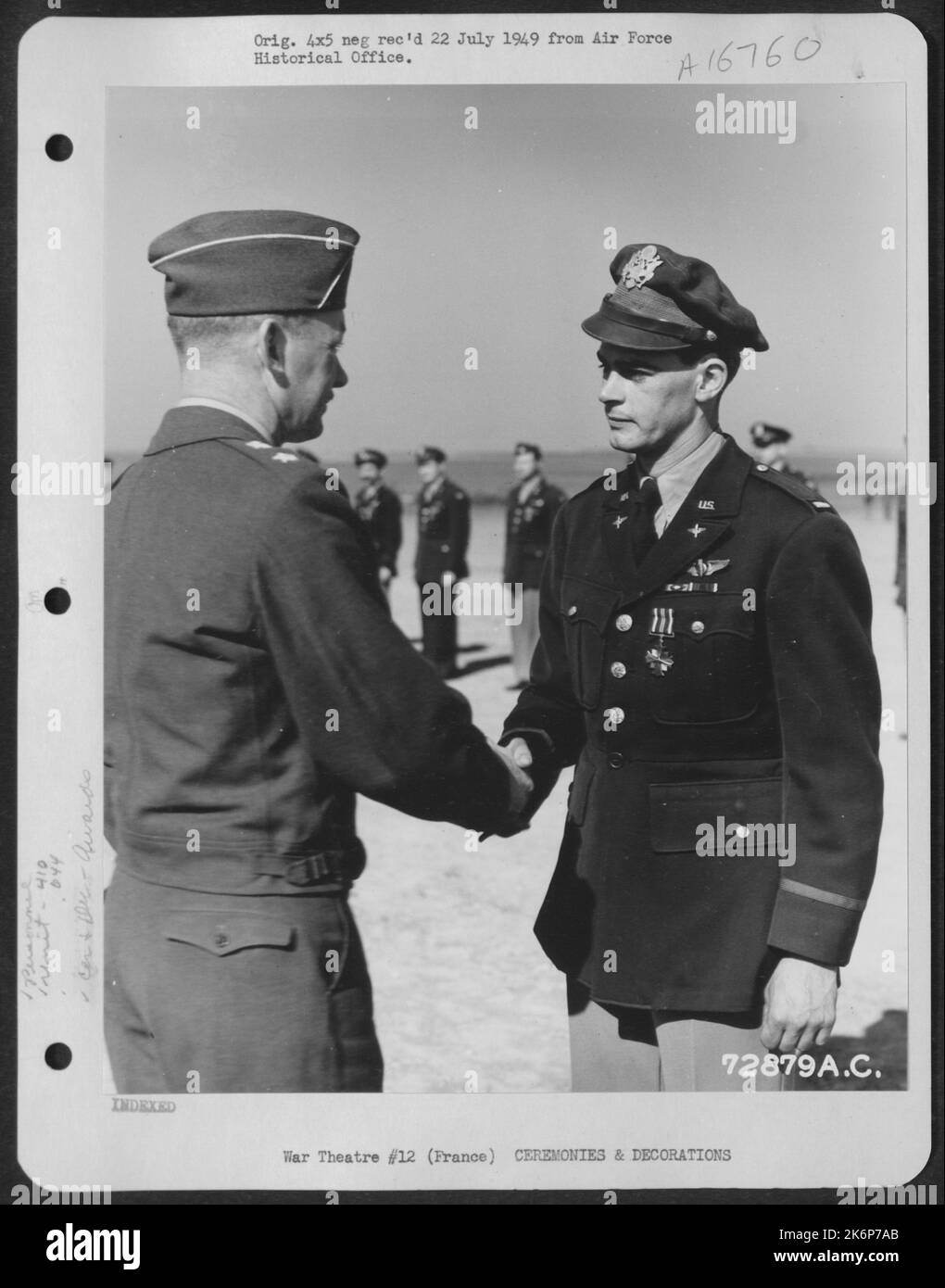 Lt Jones Of The 644Th Bomb Squadron, 410Th Bomb Group Is Congratulated ...
