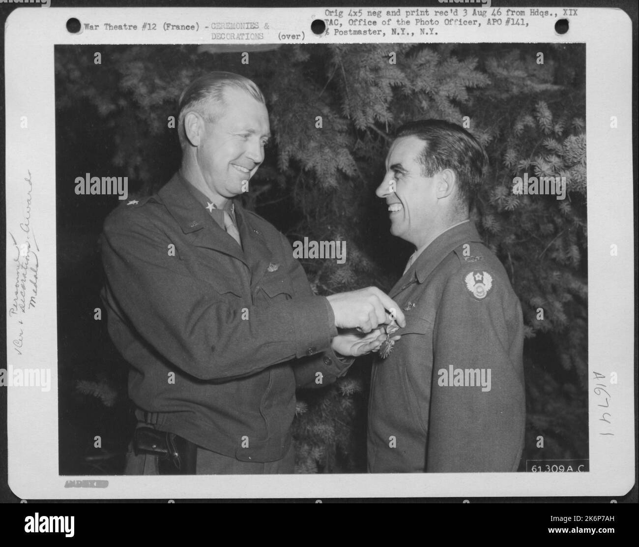 Colonel Browne, Chief Of Staff, Being Awarded The Air Medal By Gen. O.P ...