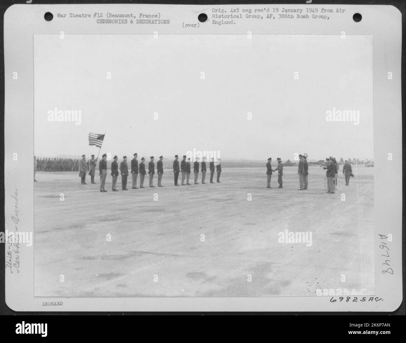 Men Of The 386Th Bomb Group Receive Awards During A Ceremony At Station ...