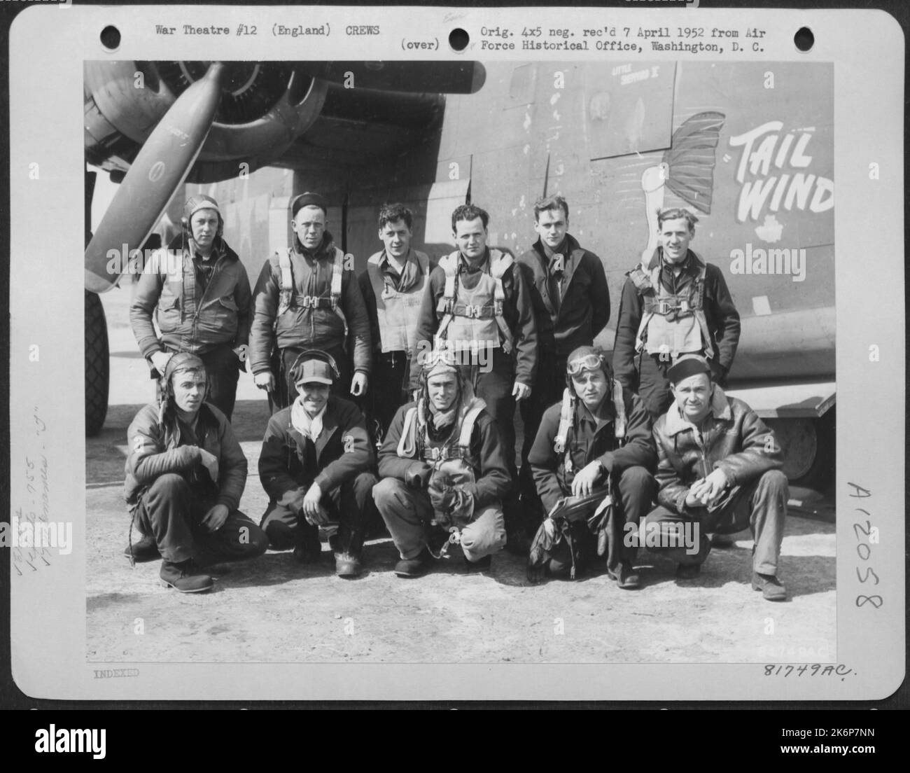 Crew Members Of The 755Th Bomb Squadron, Pose Beside A Consolidated B ...