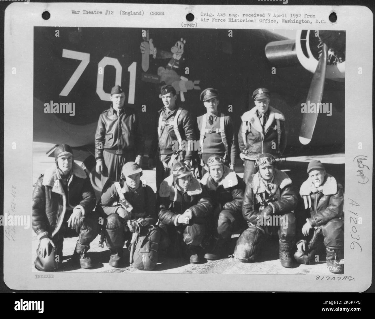 Crew Members Of The 753Rd Bomb Squadron, 458Th Bomb Group, Pose Beside ...