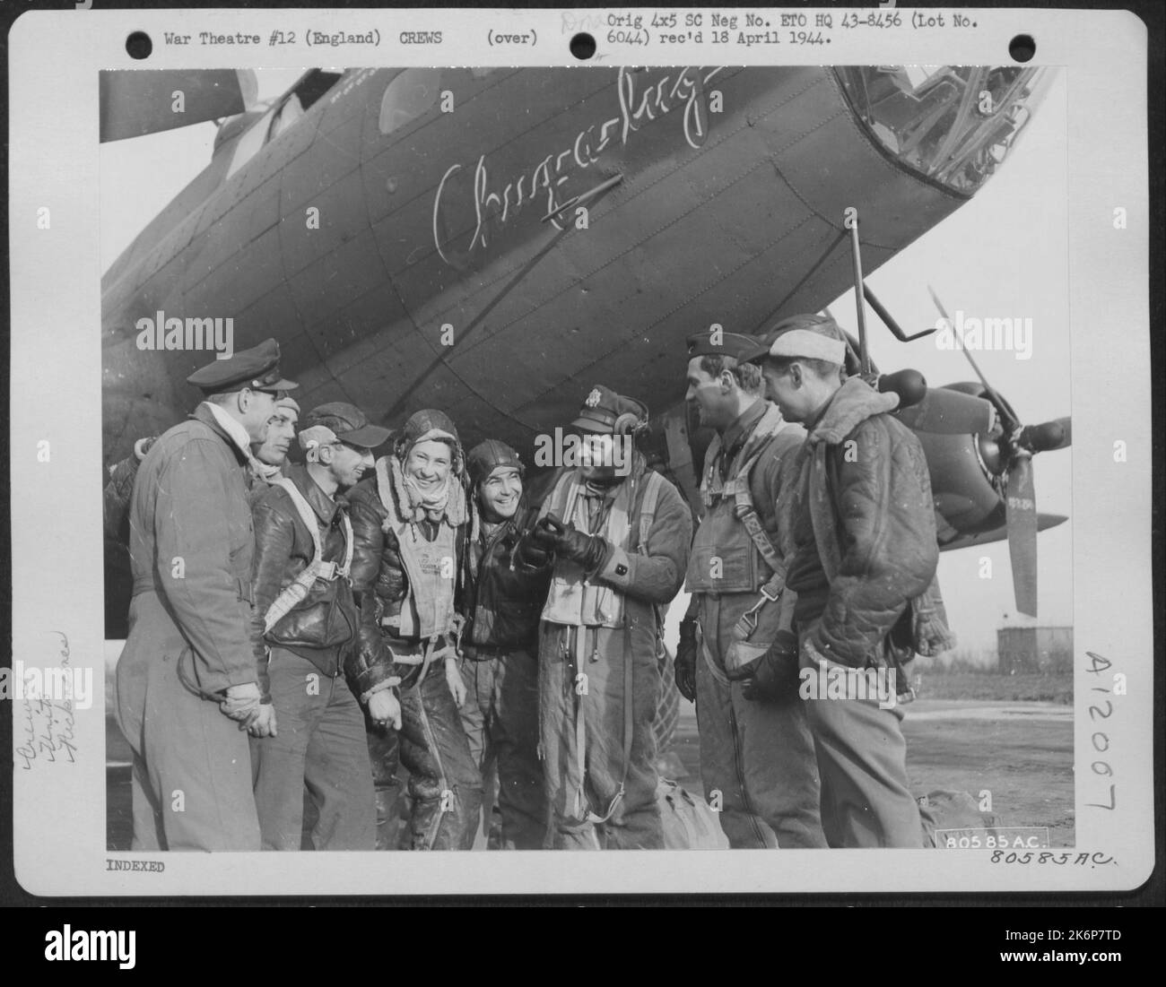The Crew Of The Boeing B-17 'Chug-A-Lug' Attached To The 381St Bomb ...