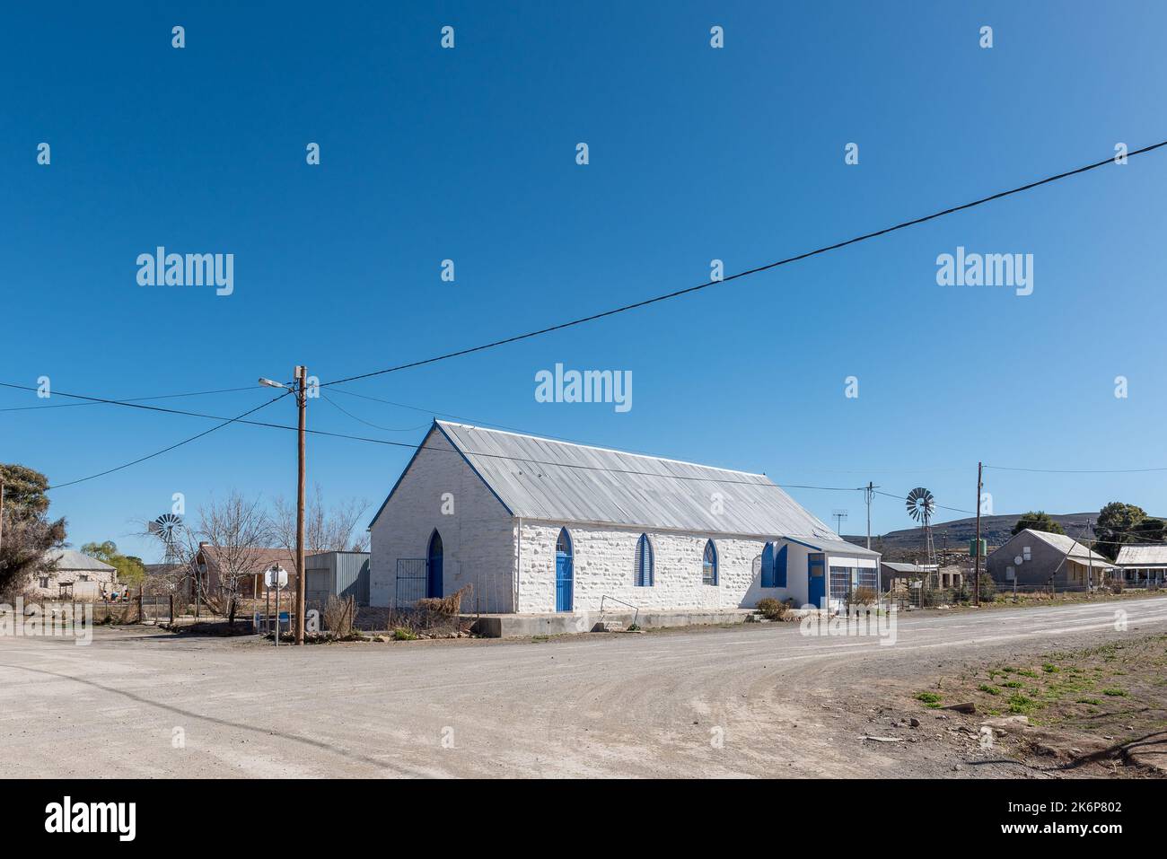 SUTHERLAND, SOUTH AFRICA - SEP 3, 2022: A street scene, with an old ...