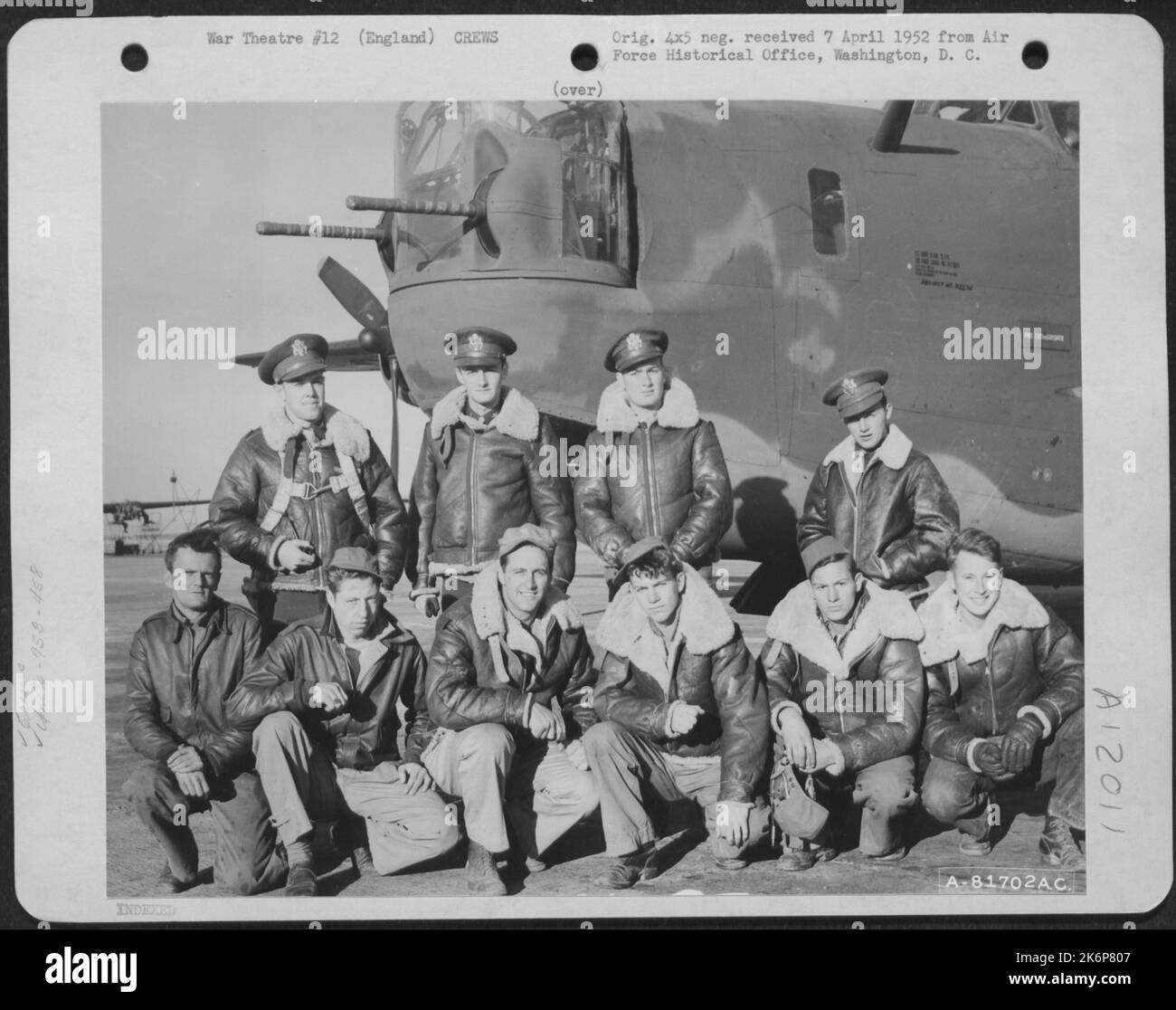 Crew Members Of The 753Rd Bomb Squadron, 458Th Bomb Group, Pose Beside ...