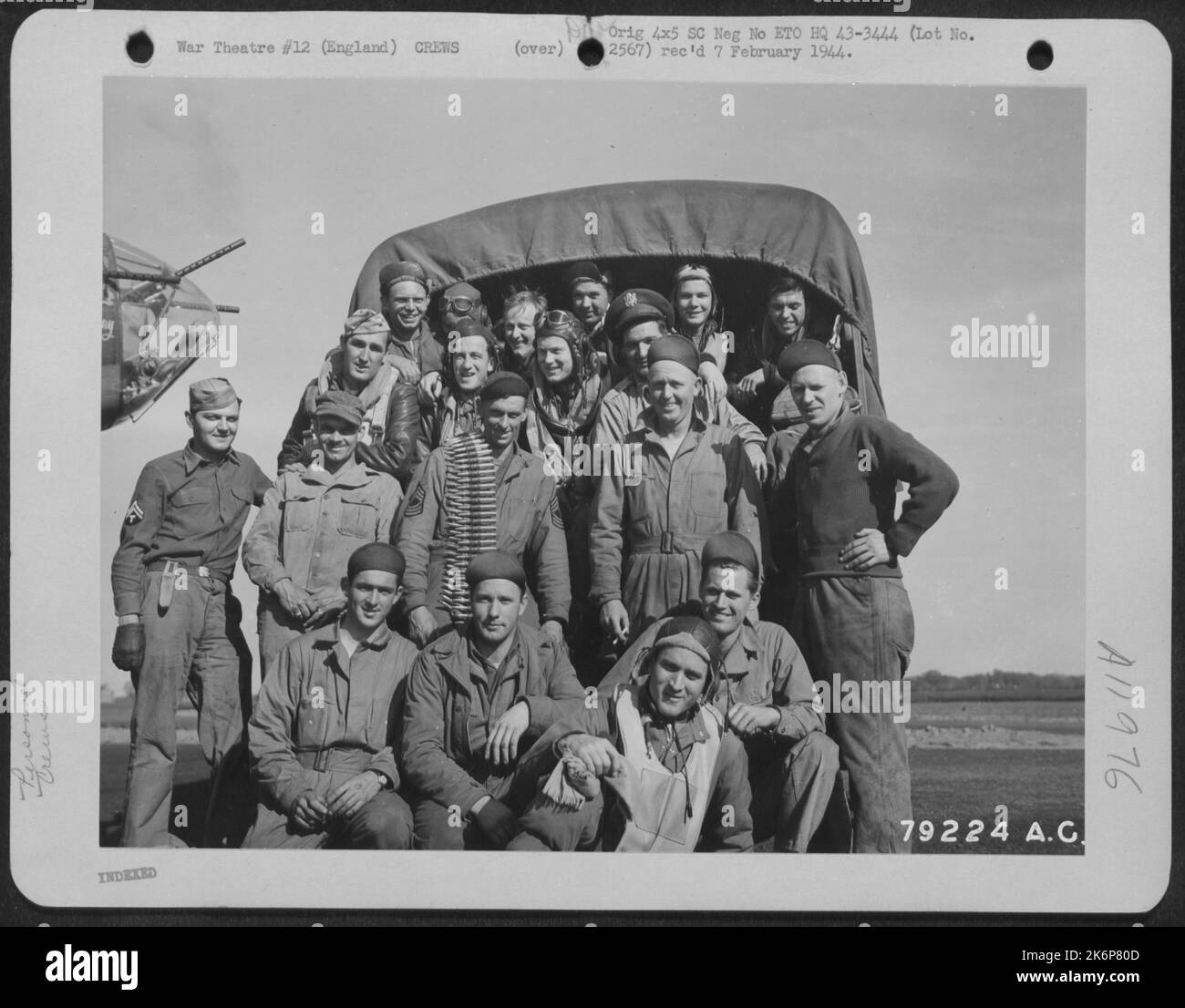 Just Back From A Raid Over France, The Flight Crew Of The Boeing B-17 ...
