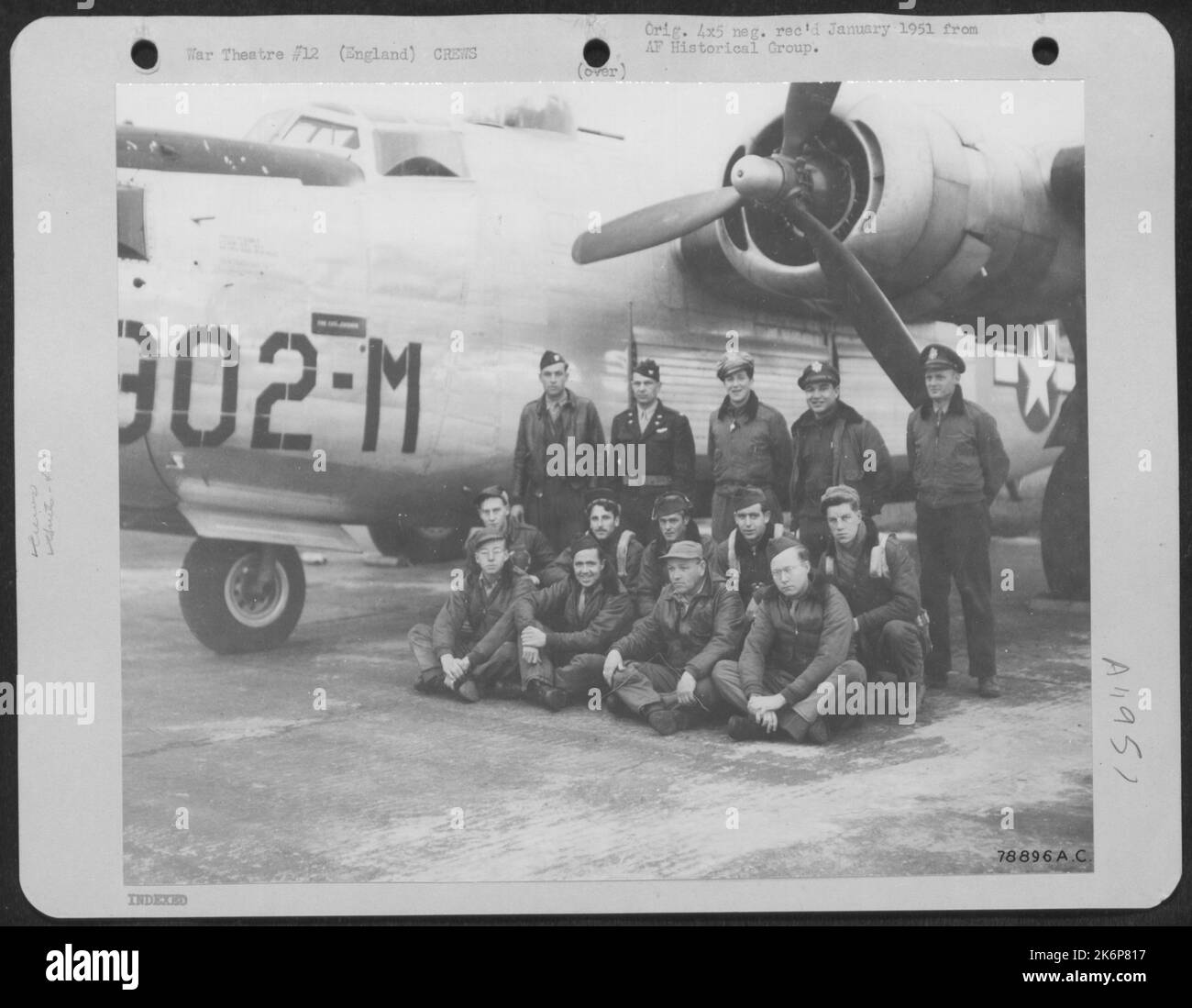 Crew Members Of The 458Th Bomb Group Pose Beside A Consolidated B-24 At ...