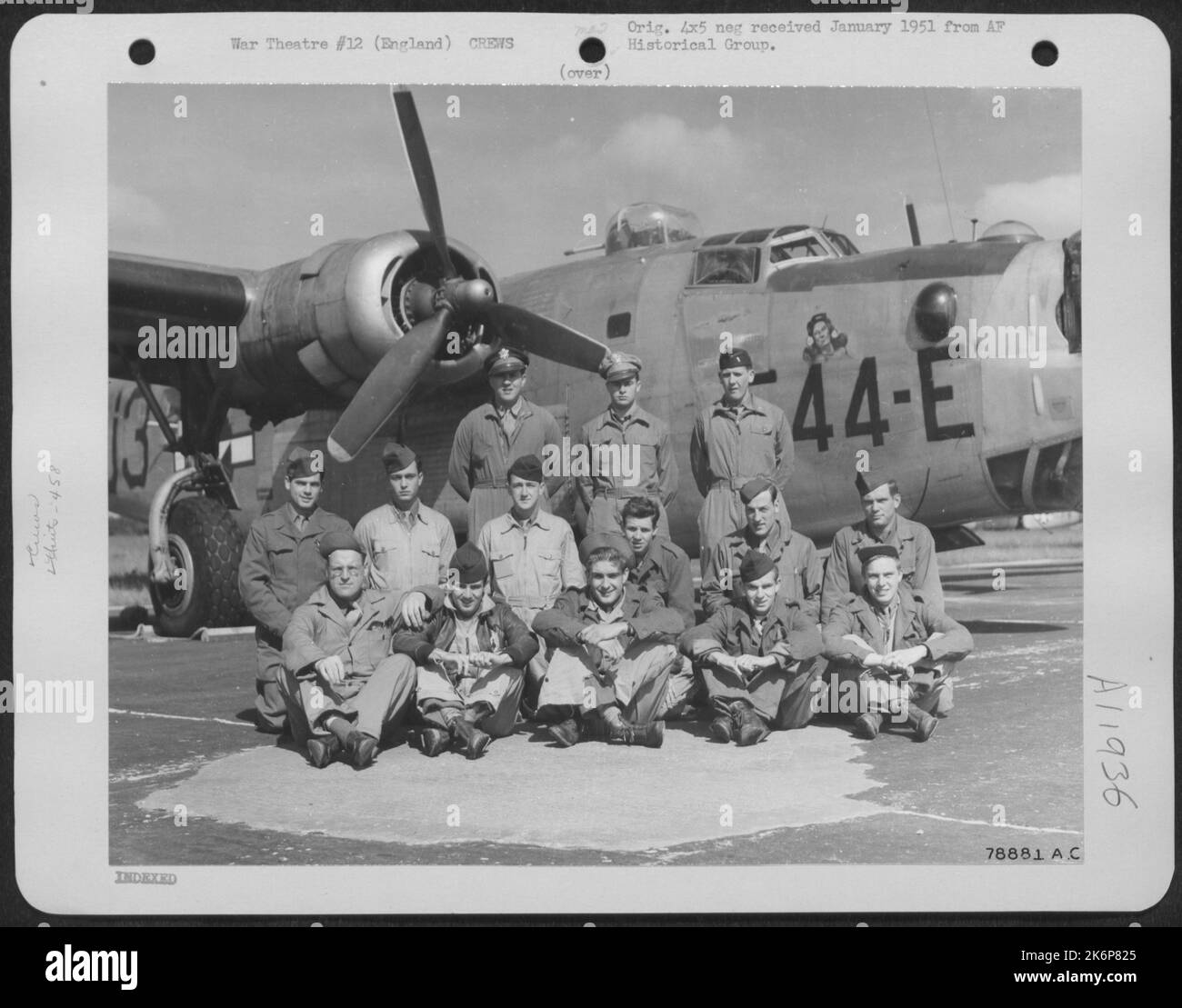 Crew Members Of The 458Th Bomb Group Pose Beside A Consolidated B-24 At ...