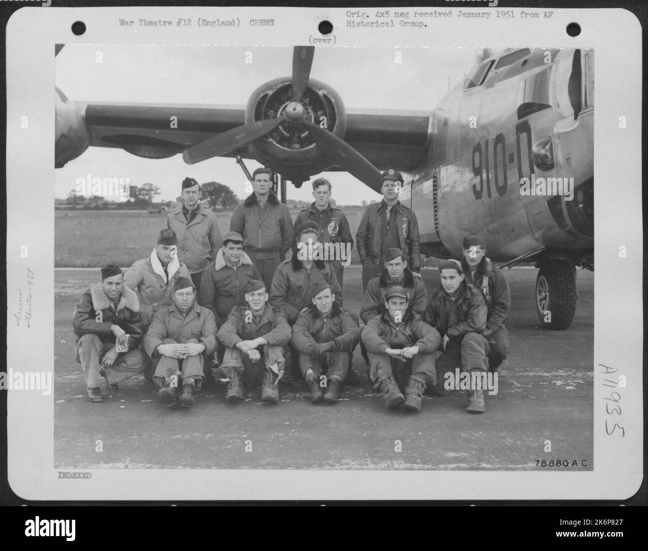 Crew Members Of The 458Th Bomb Group Pose Beside A Consolidated B-24 At ...