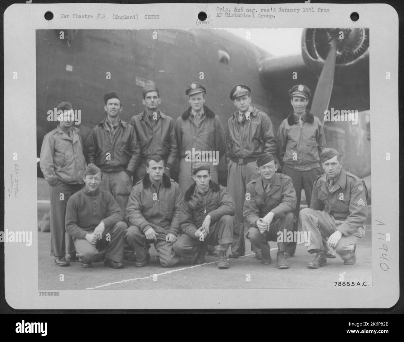 Crew Members Of The 458Th Bomb Group Pose Beside A Consolidated B-24 At ...