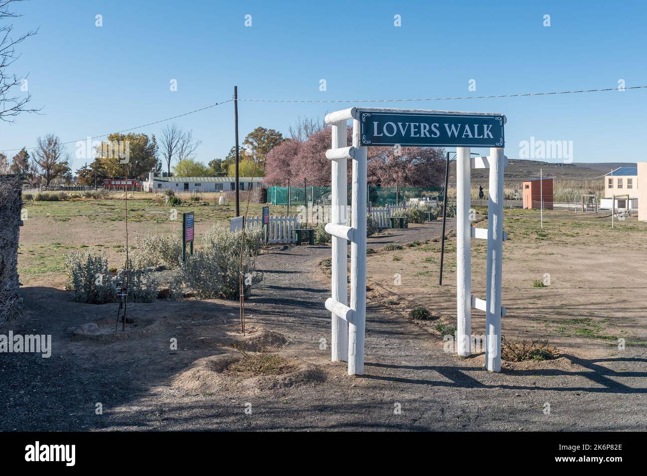 SUTHERLAND, SOUTH AFRICA - SEP 3, 2022: Lovers walk at Sterland Caravan ...