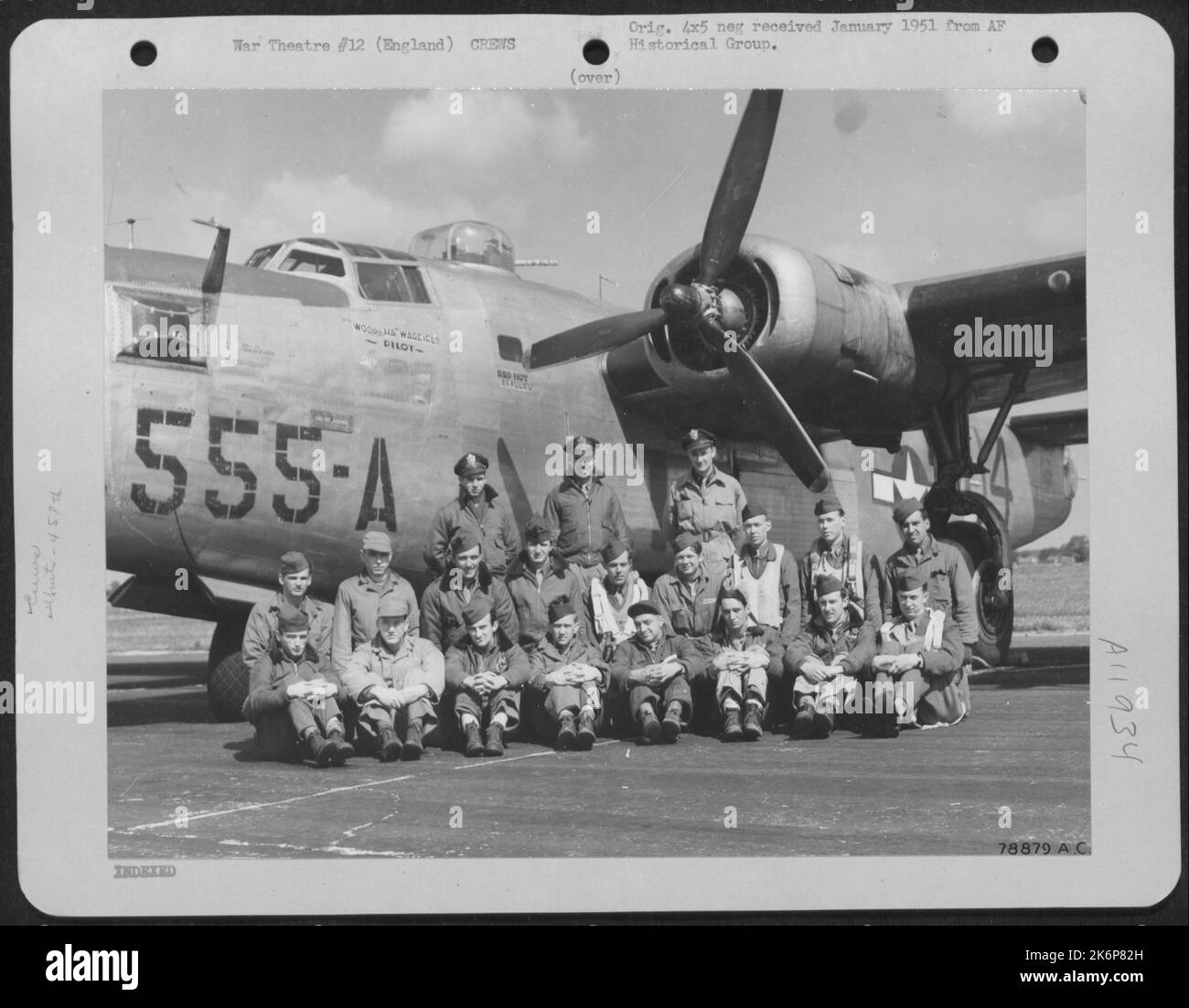 Crew Members Of The 458Th Bomb Group Pose Beside A Consolidated B-24 At ...