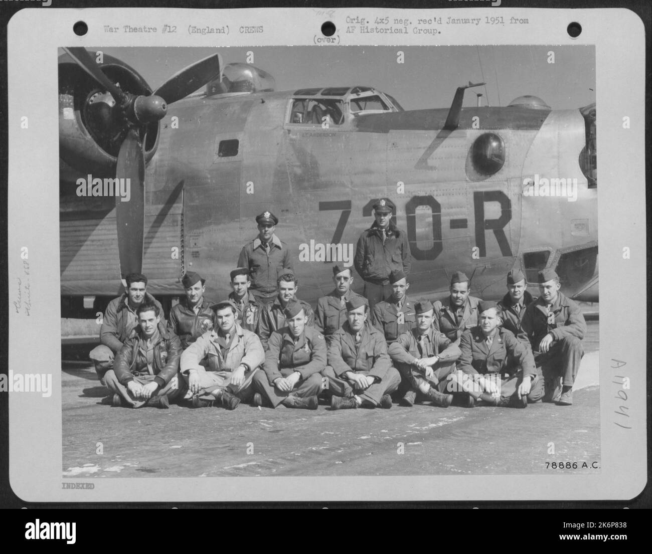 Crew Members Of The 458Th Bomb Group Pose Beside A Consolidated B-24 At ...