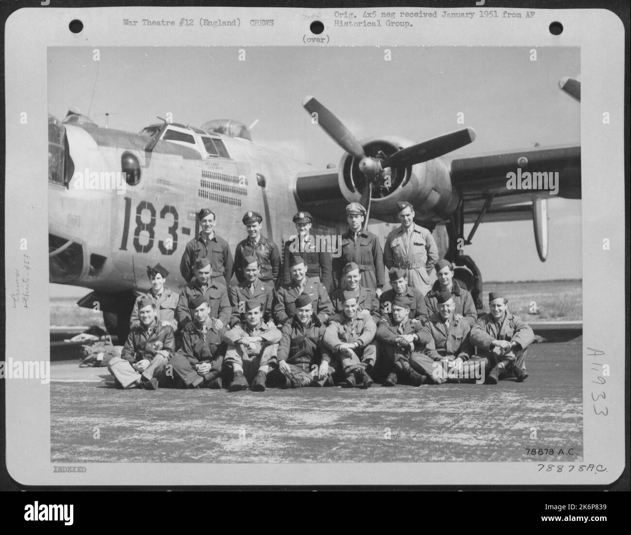 Crew Members Of The 458Th Bomb Group Pose Beside A Consolidated B-24 At ...