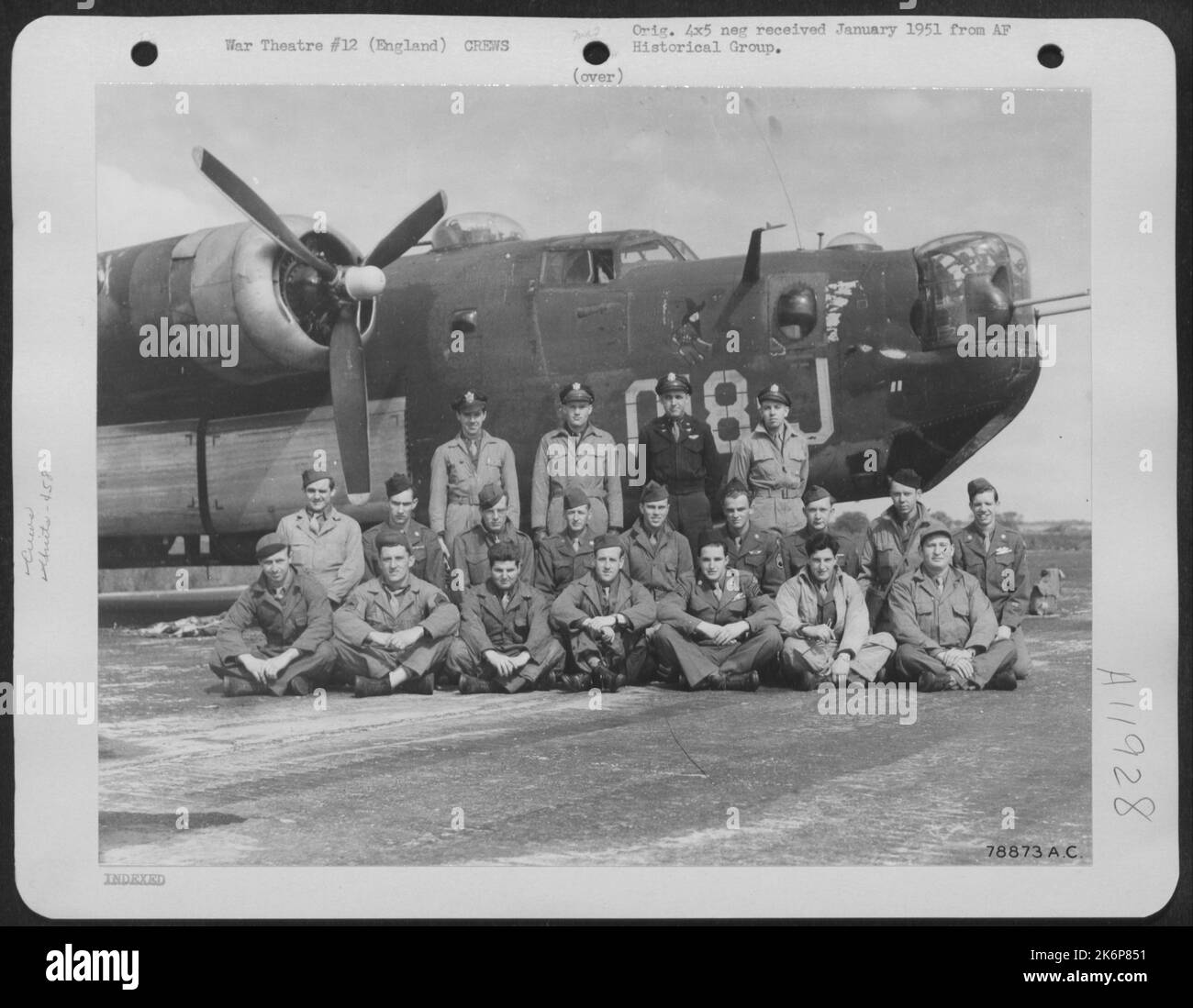 Crew Members Of The 458Th Bomb Group Pose Beside A Consolidated B-24 At ...