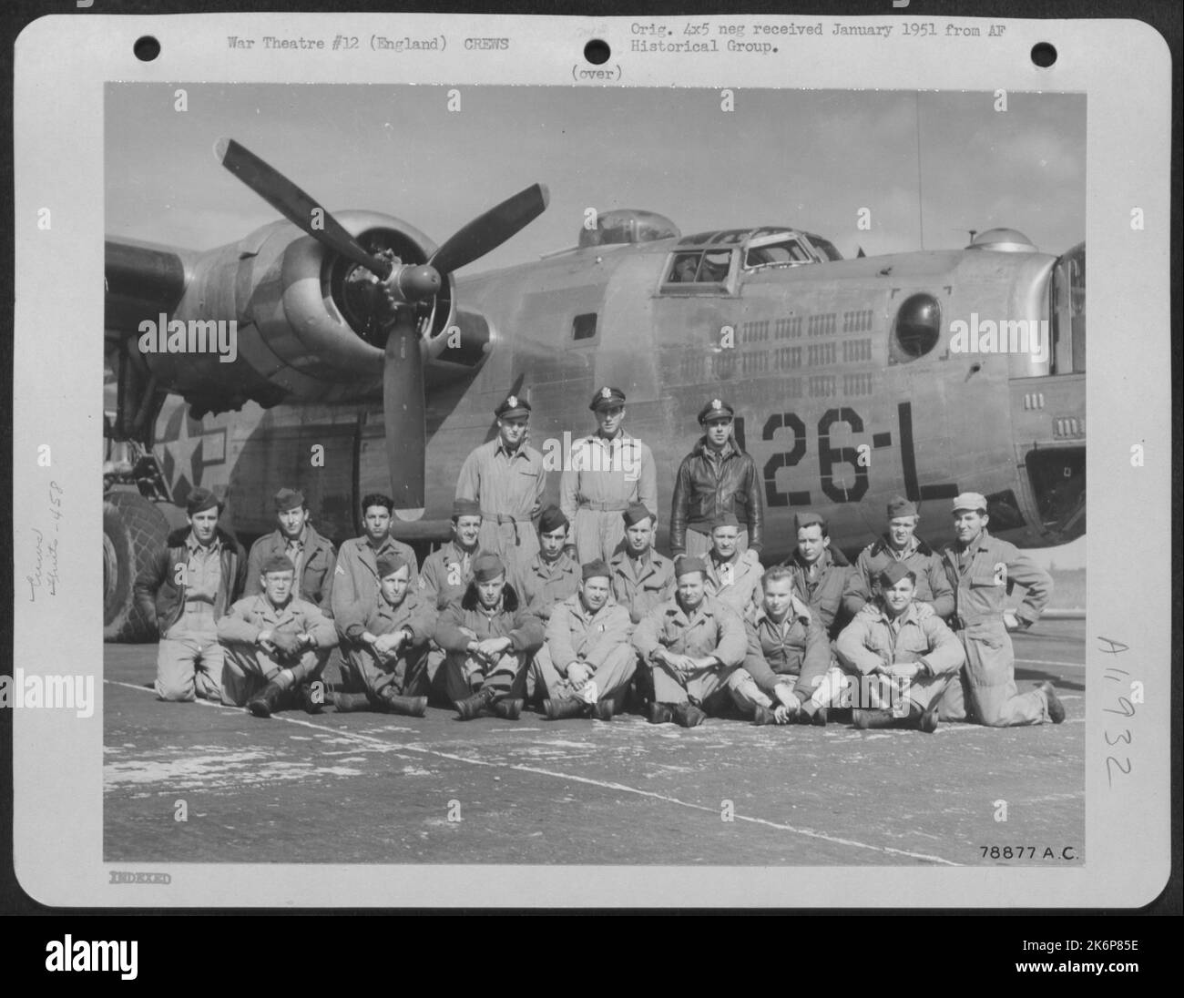 Crew Members Of The 458Th Bomb Group Pose Beside A Consolidated B-24 At ...