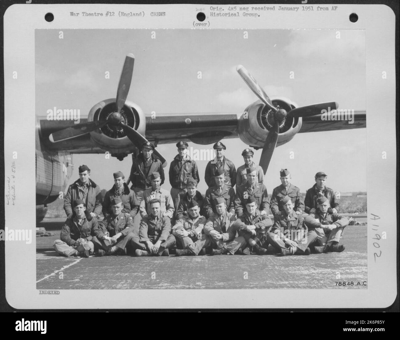 Crew Members Of The 458Th Bomb Group Pose Beside A Consolidated B-24 At ...
