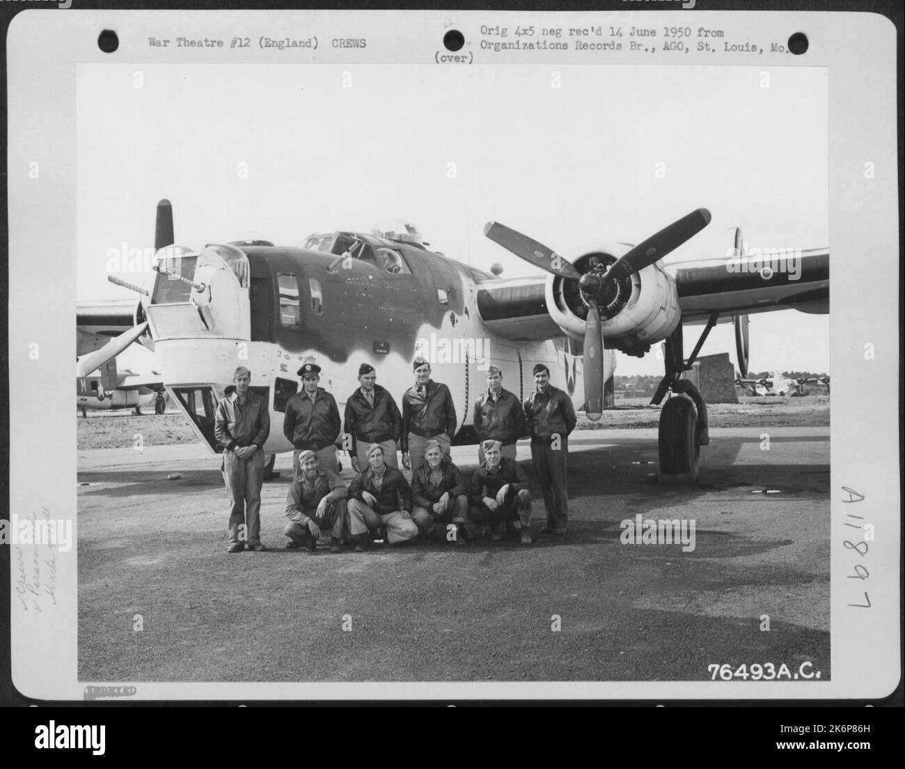 Lt. Hill And Crew Of The 479Th Anti Submarine Group Pose By A ...