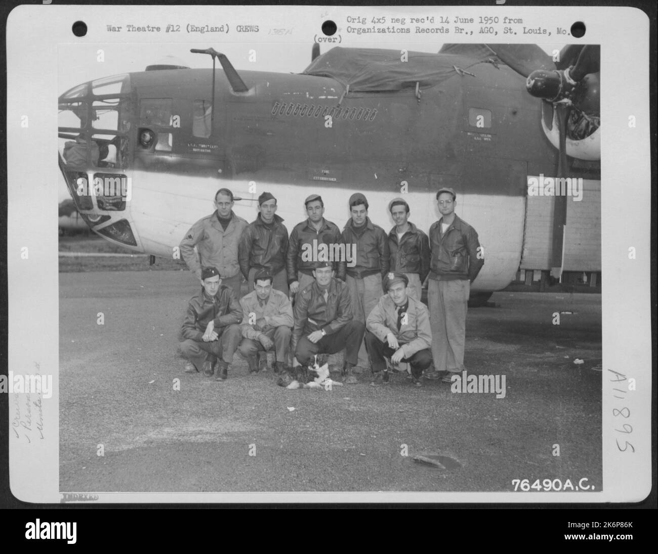Lt. Young And Crew Of The 479Th Anti Submarine Group Pose By A ...