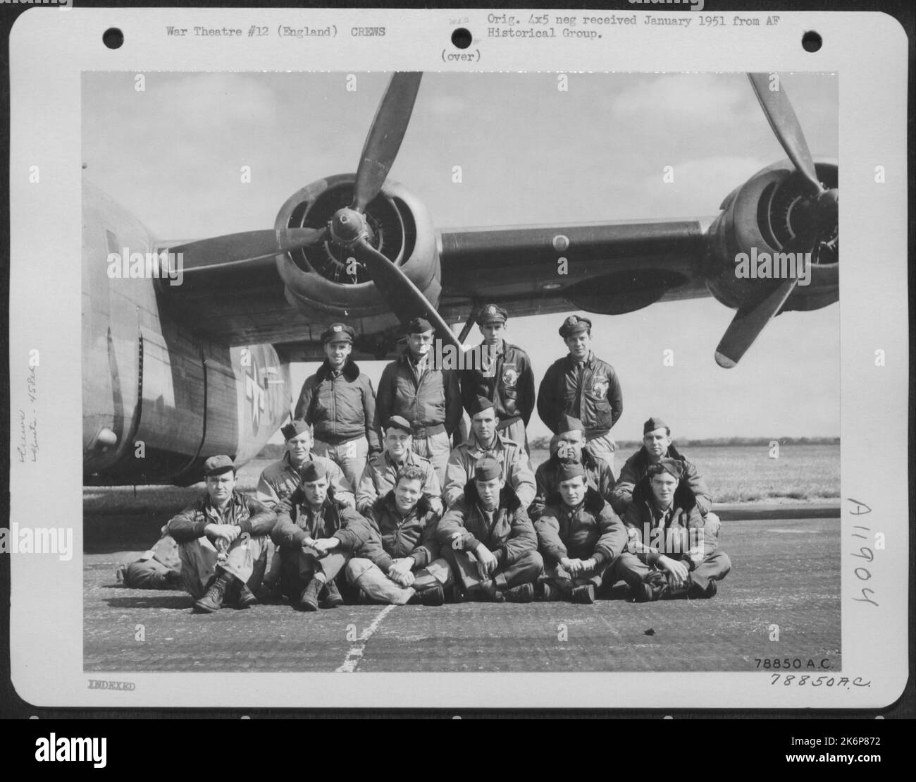 Crew Members Of The 458Th Bomb Group Pose Beside A Consolidated B-24 At ...