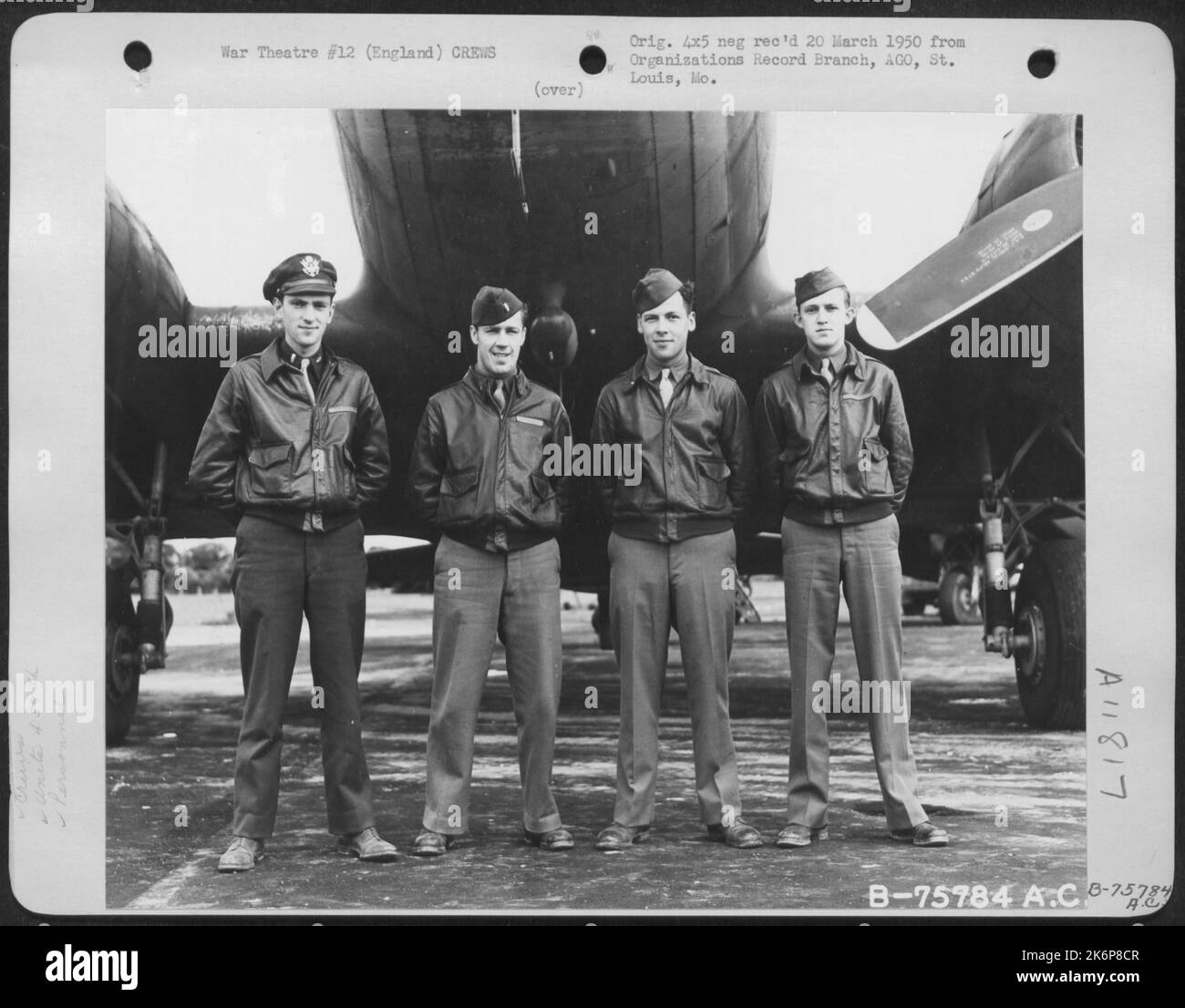 Lt. Kunau And Crew Of The 439Nd Troop Carrier Pose In Front Of Their ...