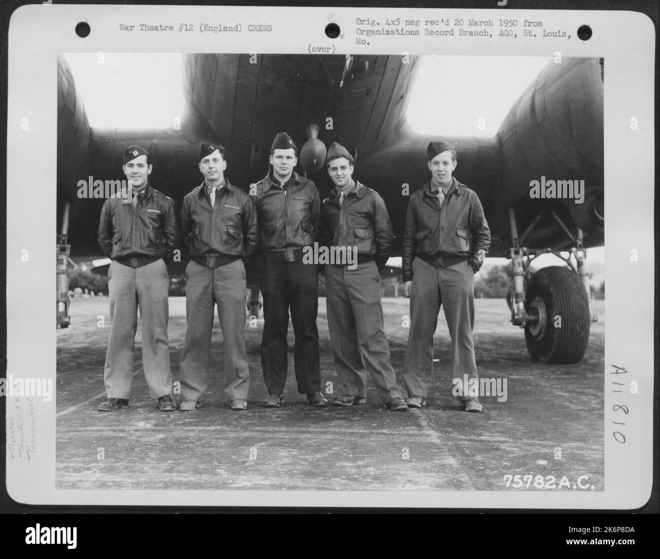 Capt. Morris And Crew Of The 439Nd Troop Carrier Pose In Front Of Their ...