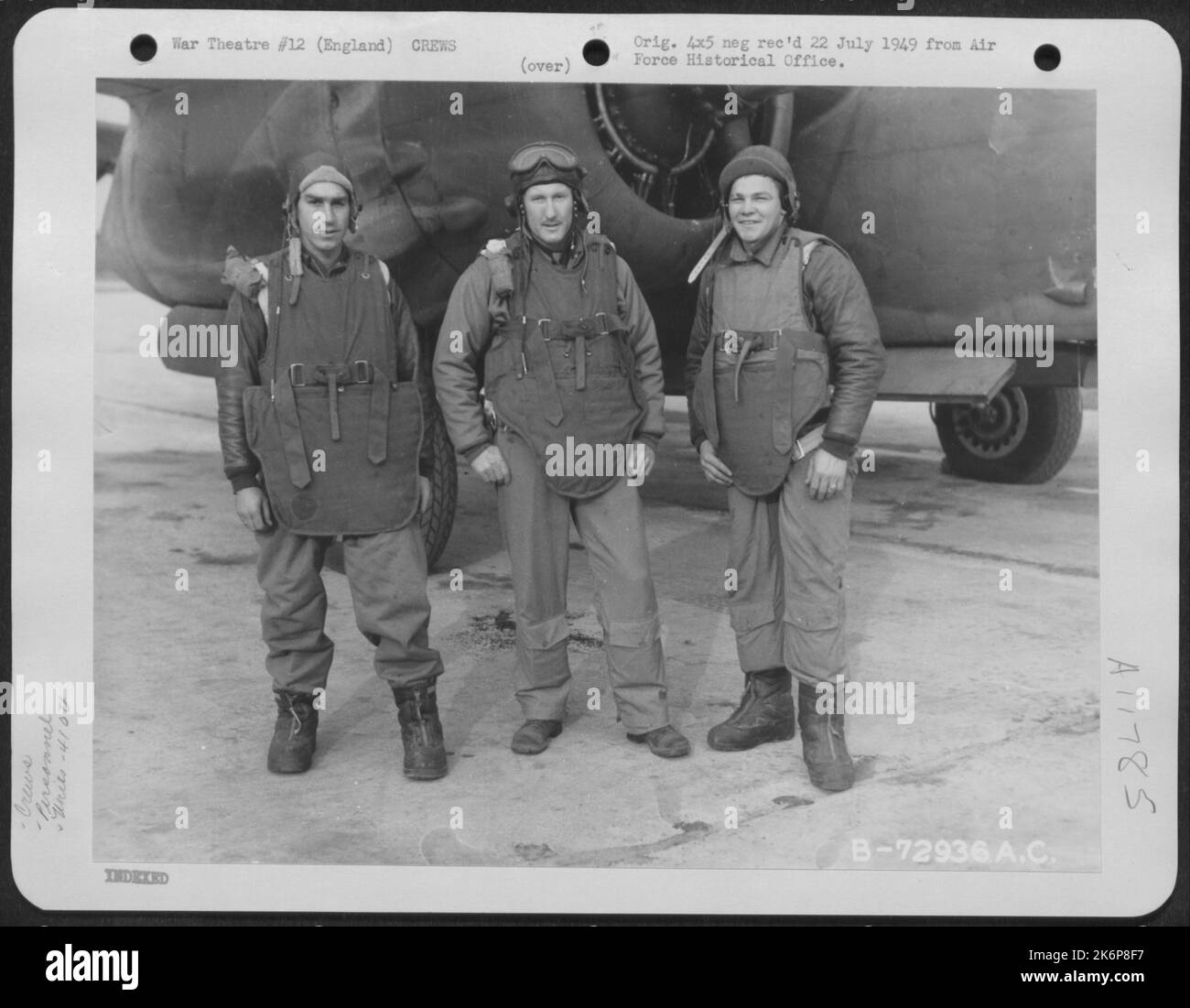 Major Cape And Crew Of The 410Th Bomb Group Pose Beside The Douglas A ...