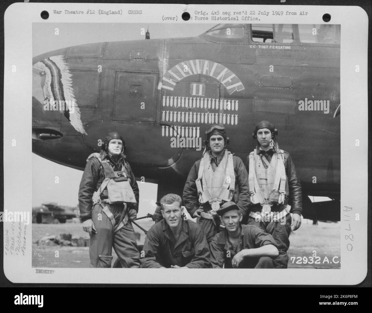 Major Parrot And Crew Of The 410Th Bomb Group Pose Beside The Douglas A ...