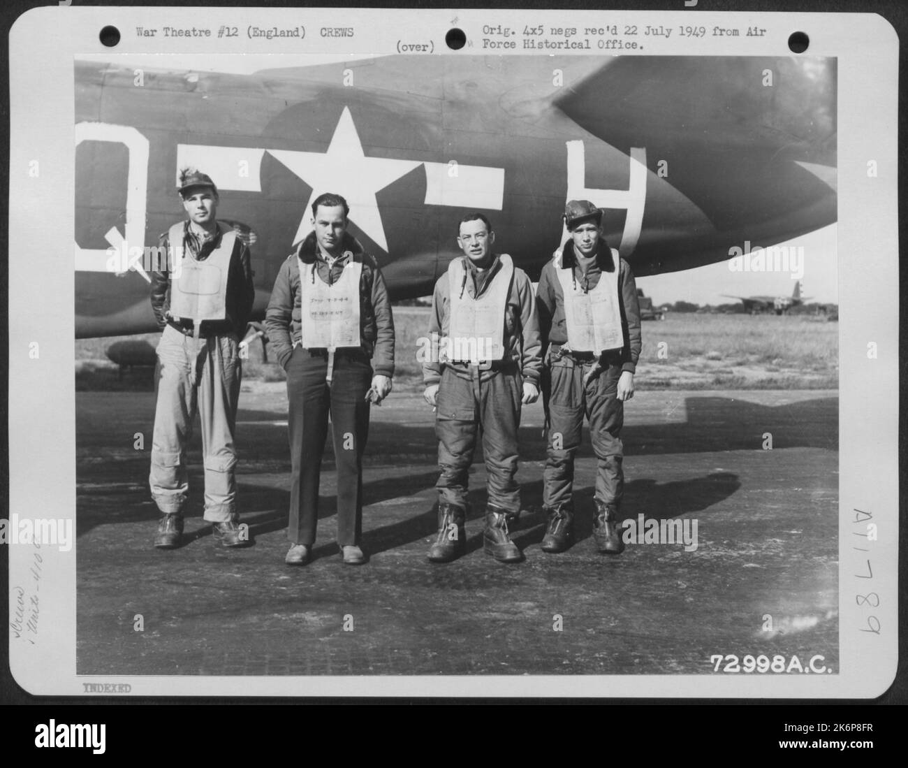 A Crew Of The 410Th Bomb Group Pose Beside A Douglas A-20 At A 9Th Air ...