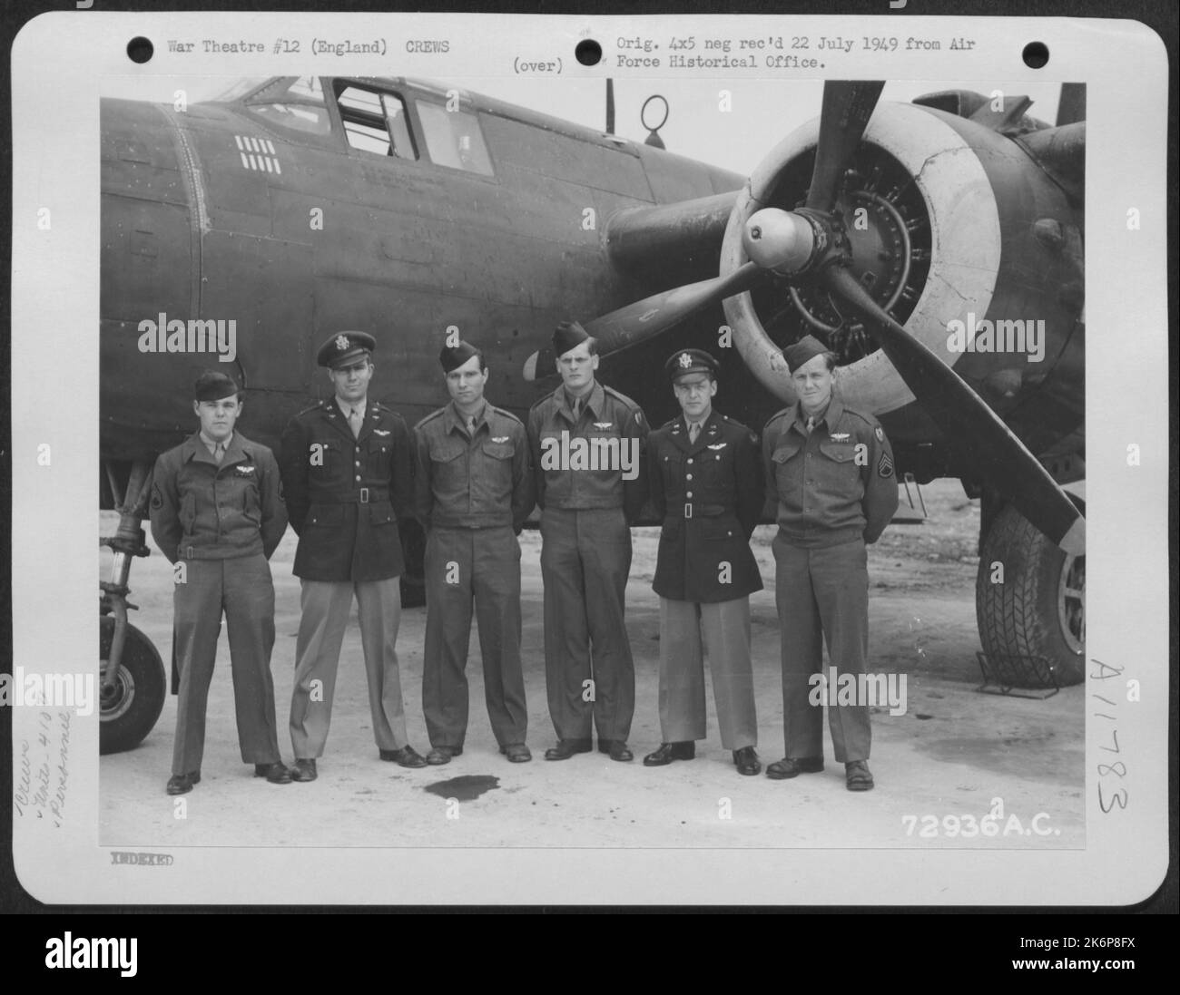 Lt. Bowen And Crew Of The 644Th Bomb Squadron, 410Th Bomb Group Pose ...
