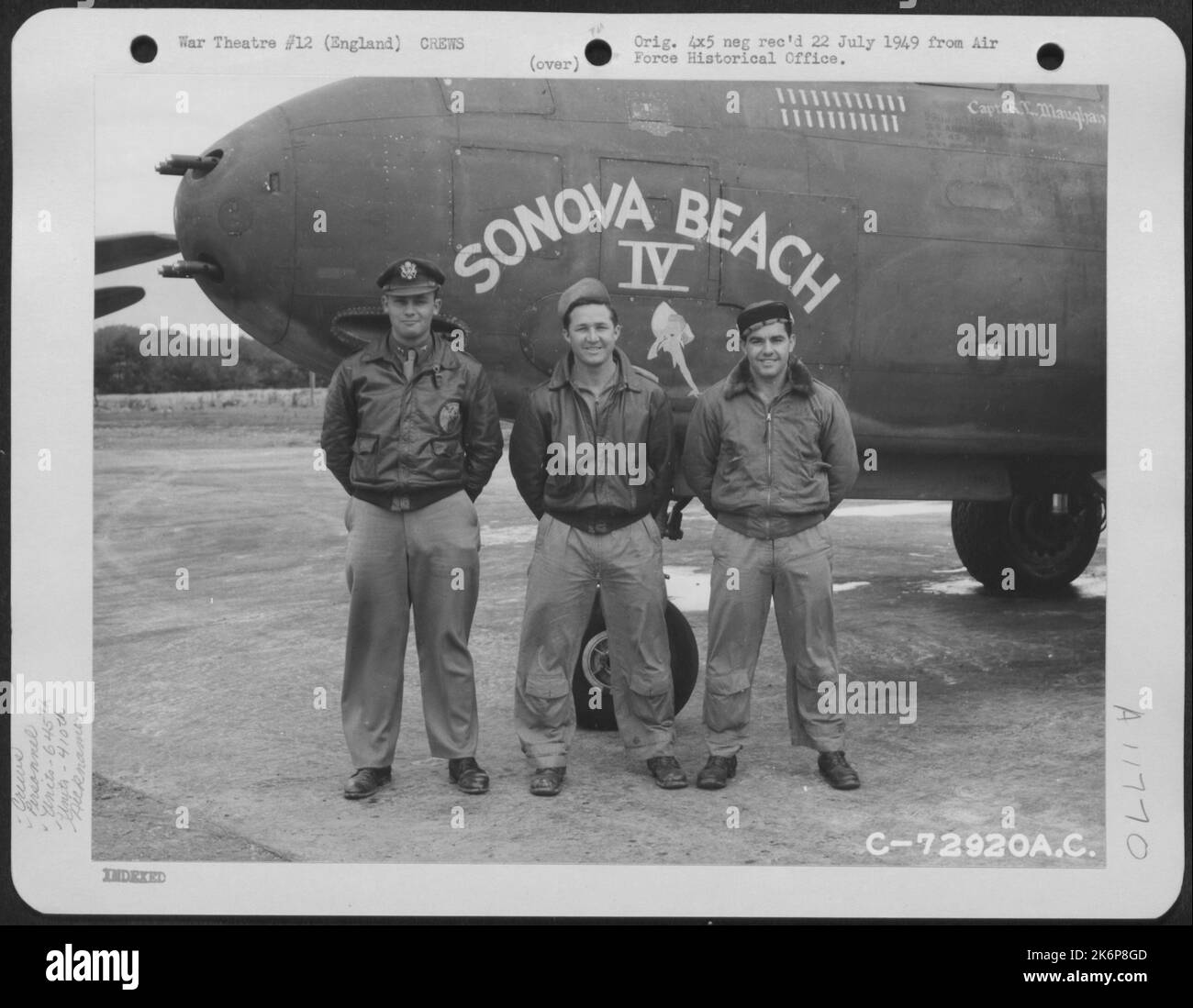 Crew Of The 644Th Bomb Squadron, 410Th Bomb Group Pose Beside A Douglas ...