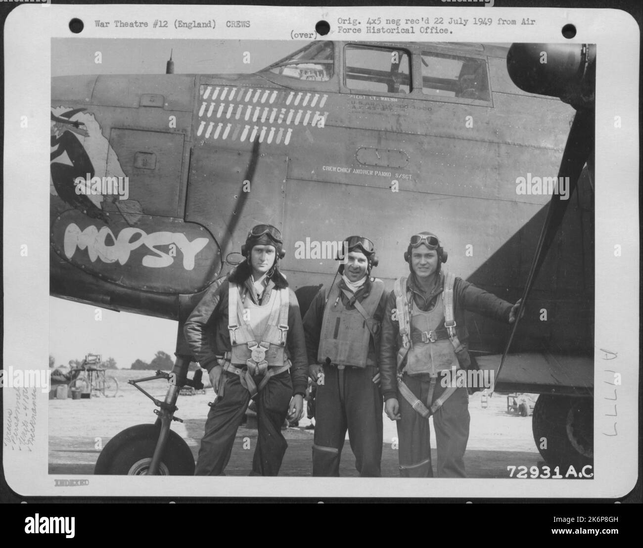 Lt. Hoffman And Crew Of The 645Th Bomb Squadron, 410Th Bomb Group Pose ...