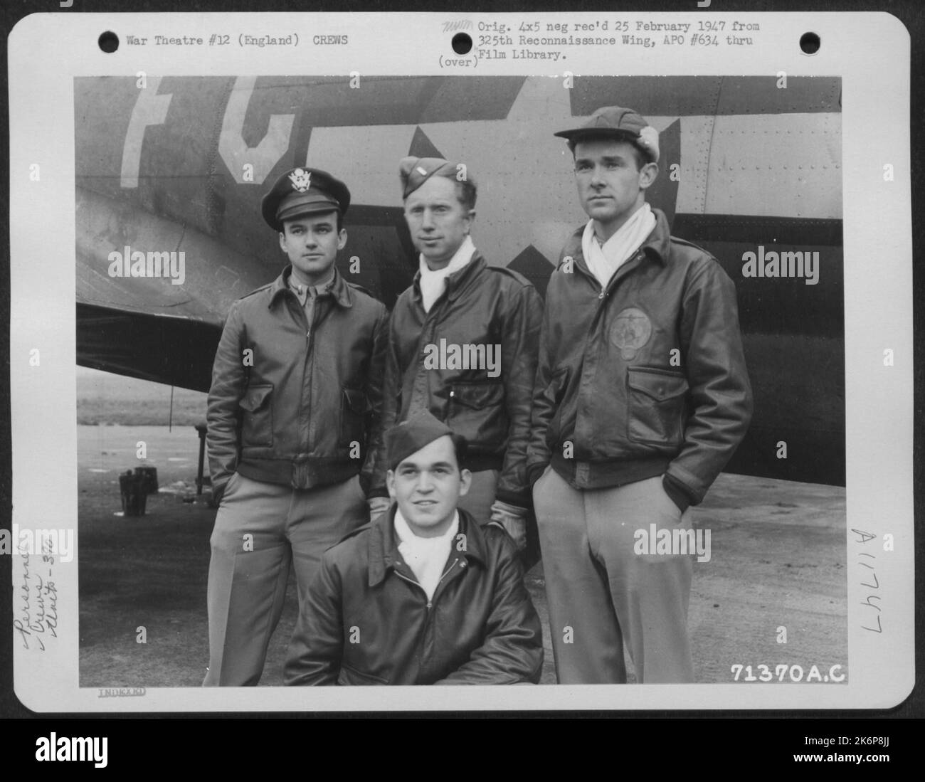 Lt. Dower And Crew Pose Beside A Boeing B-17 "Flying Fortress" Of The ...