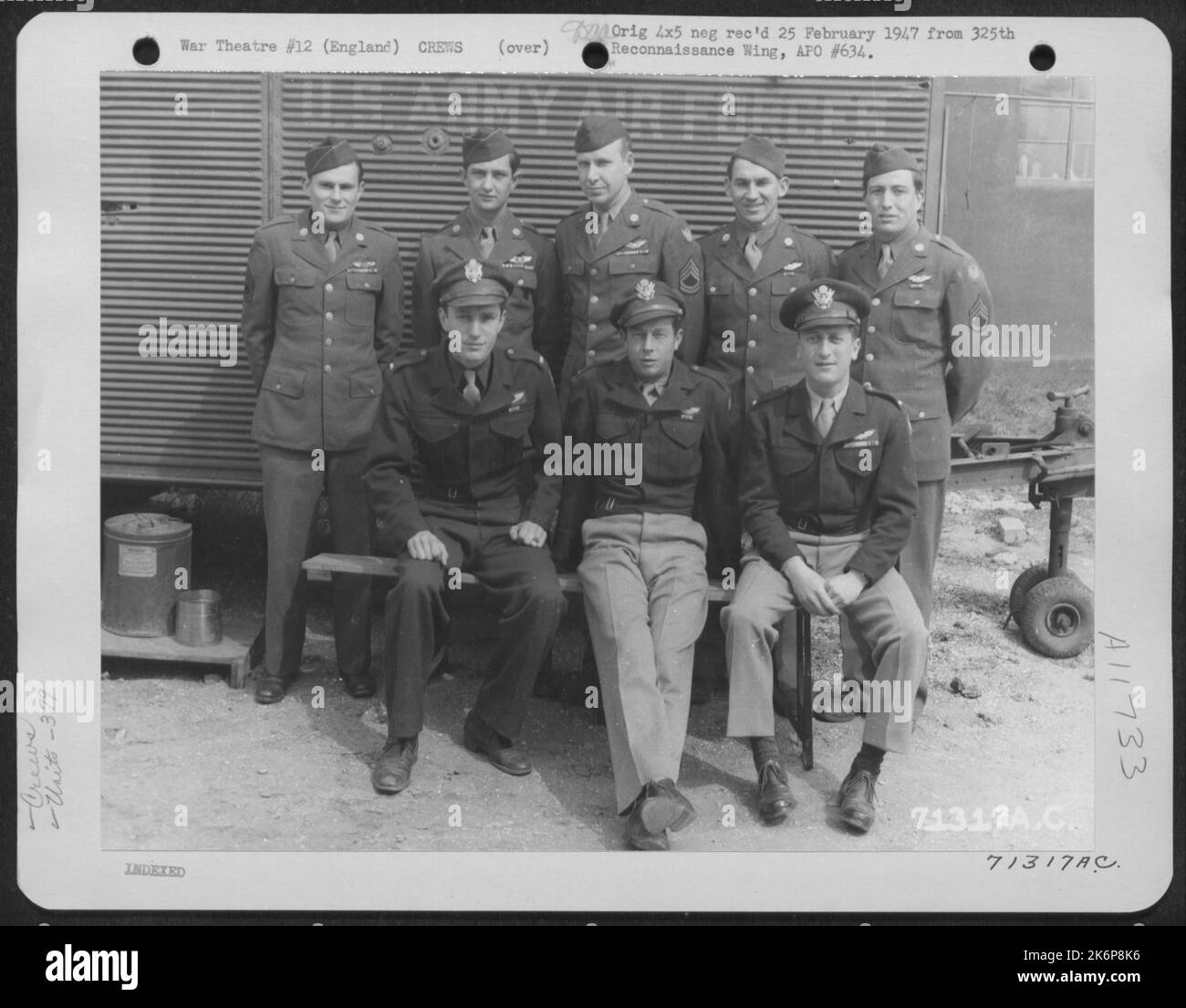 Crew Of The 379Th Bomb Group Pose For The Photographer At An 8Th Air ...