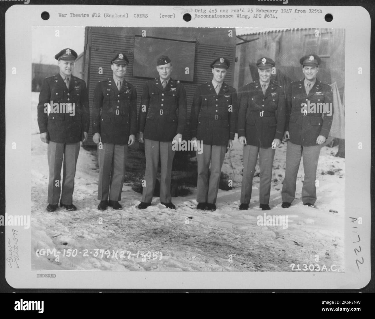 Crew Of The 379Th Bomb Group Pose Beside A Boeing B-17 At An 8Th Air ...
