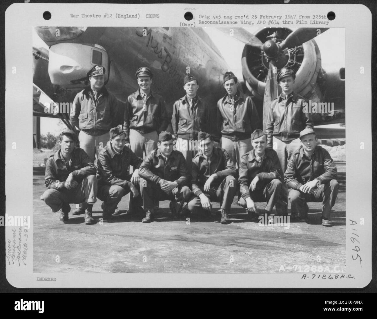 Lt. Conan And Crew Of The Boeing B-17 'Miss Behavin'' Of The 390Th Bomb ...