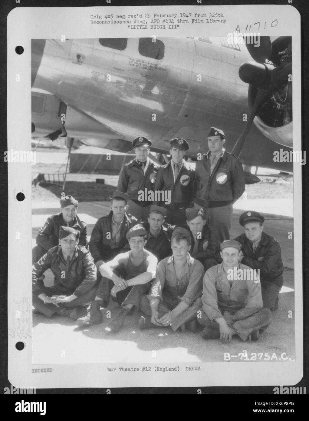 Capt. Everly And Crew Of The Boeing B-17 "Little Butch Iii" Of The ...