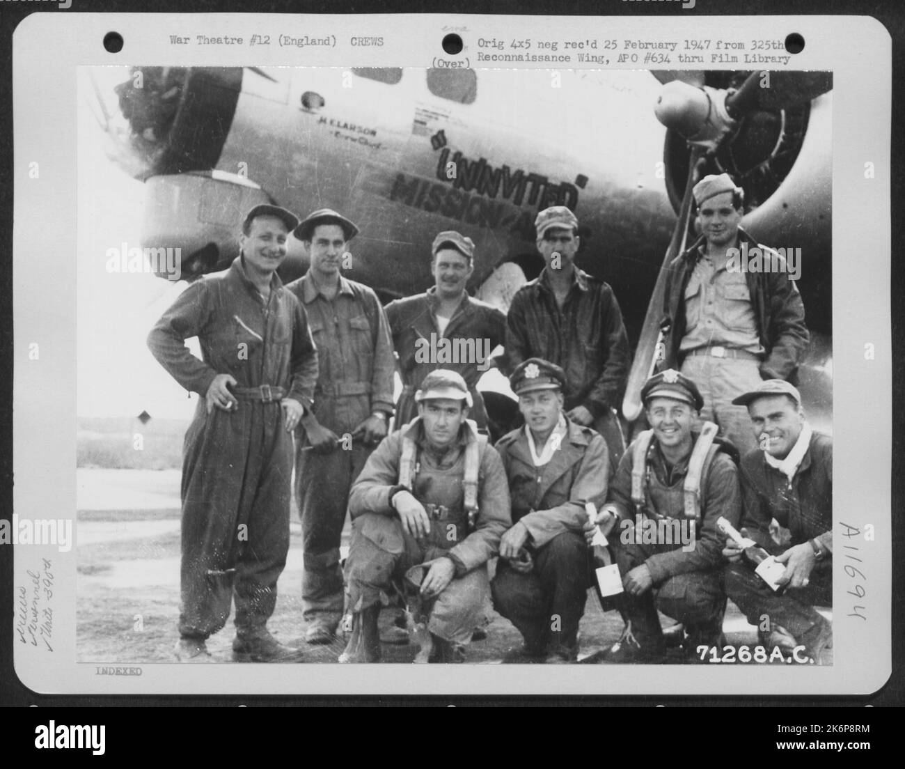 Lt. Datz And Crew Of The Boeing B-17 "Flying Fortress" Of The 390Th ...