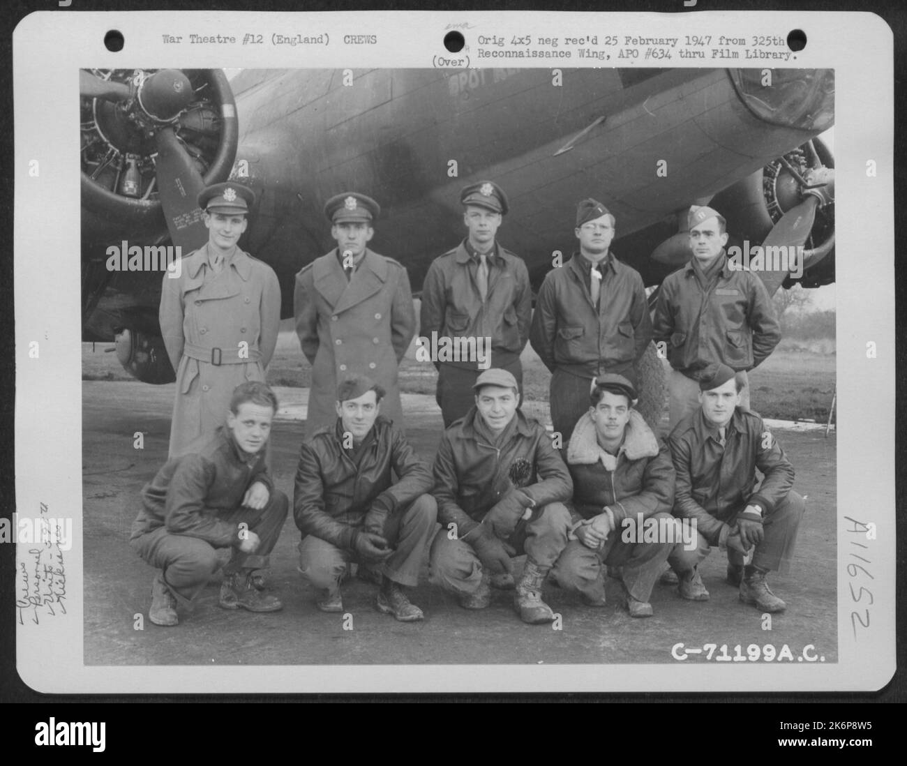 Capt. Harris And Crew Of The Boeing B-17 "Spot Remover" Of The 390Th ...