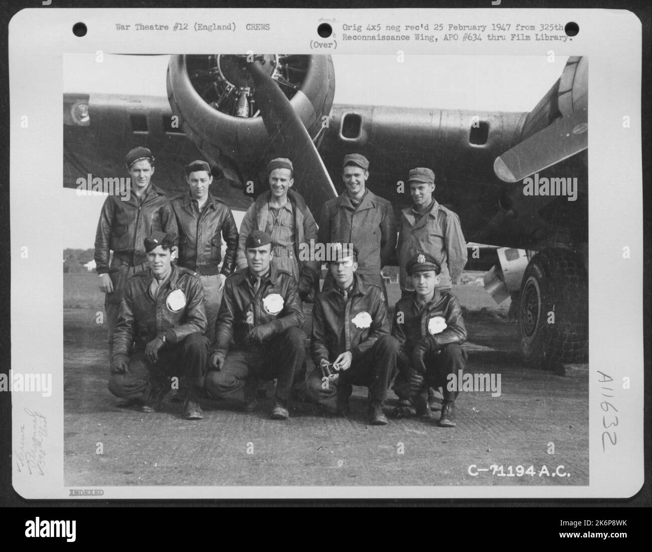 Lt. Hedrick And Crew Of The Boeing B-17 "Flying Fortress" Of The 390Th ...