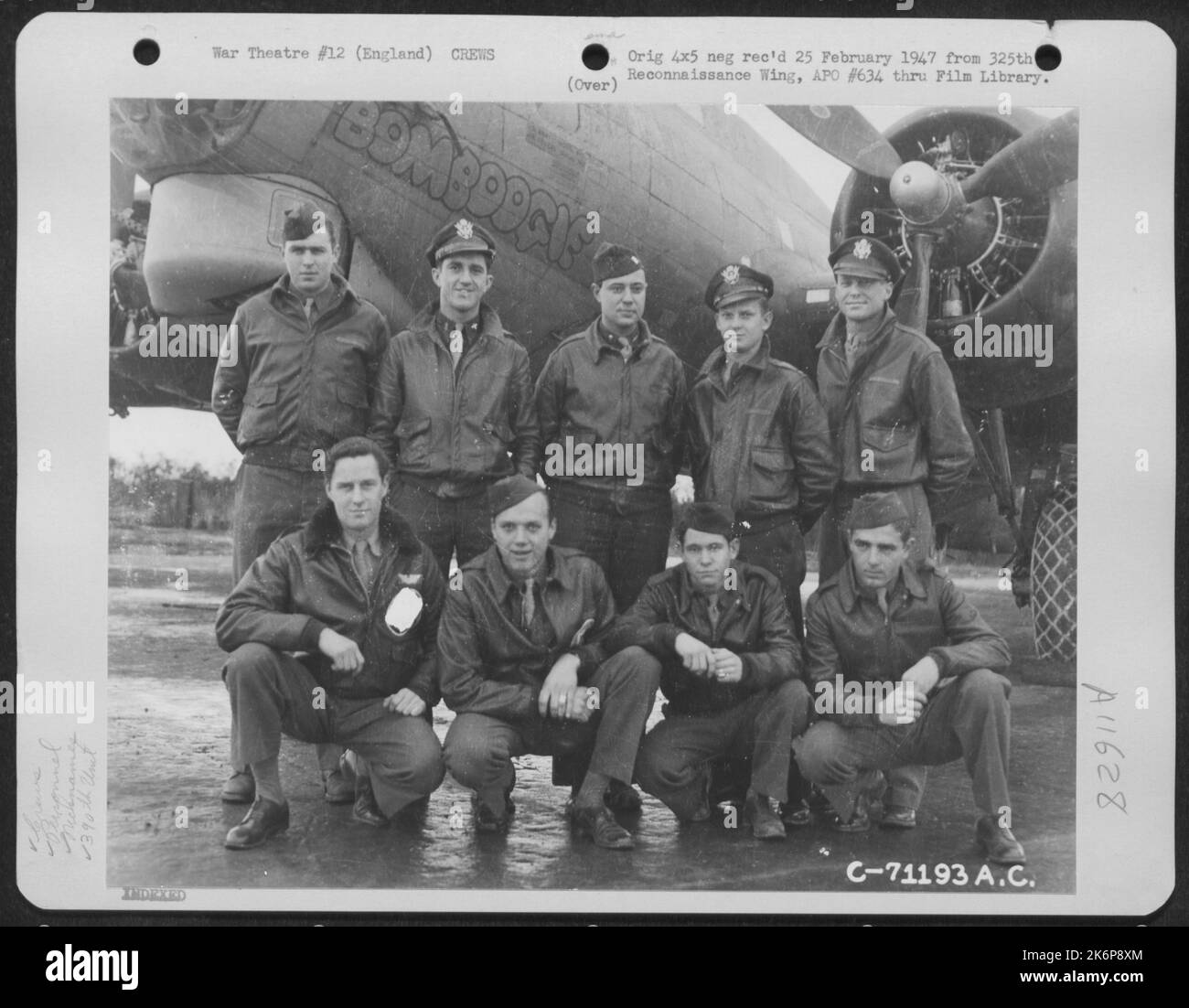 Lt. Carter And Crew Of The Boeing B-17 "Bomboogie" Of The 390Th Bomb ...