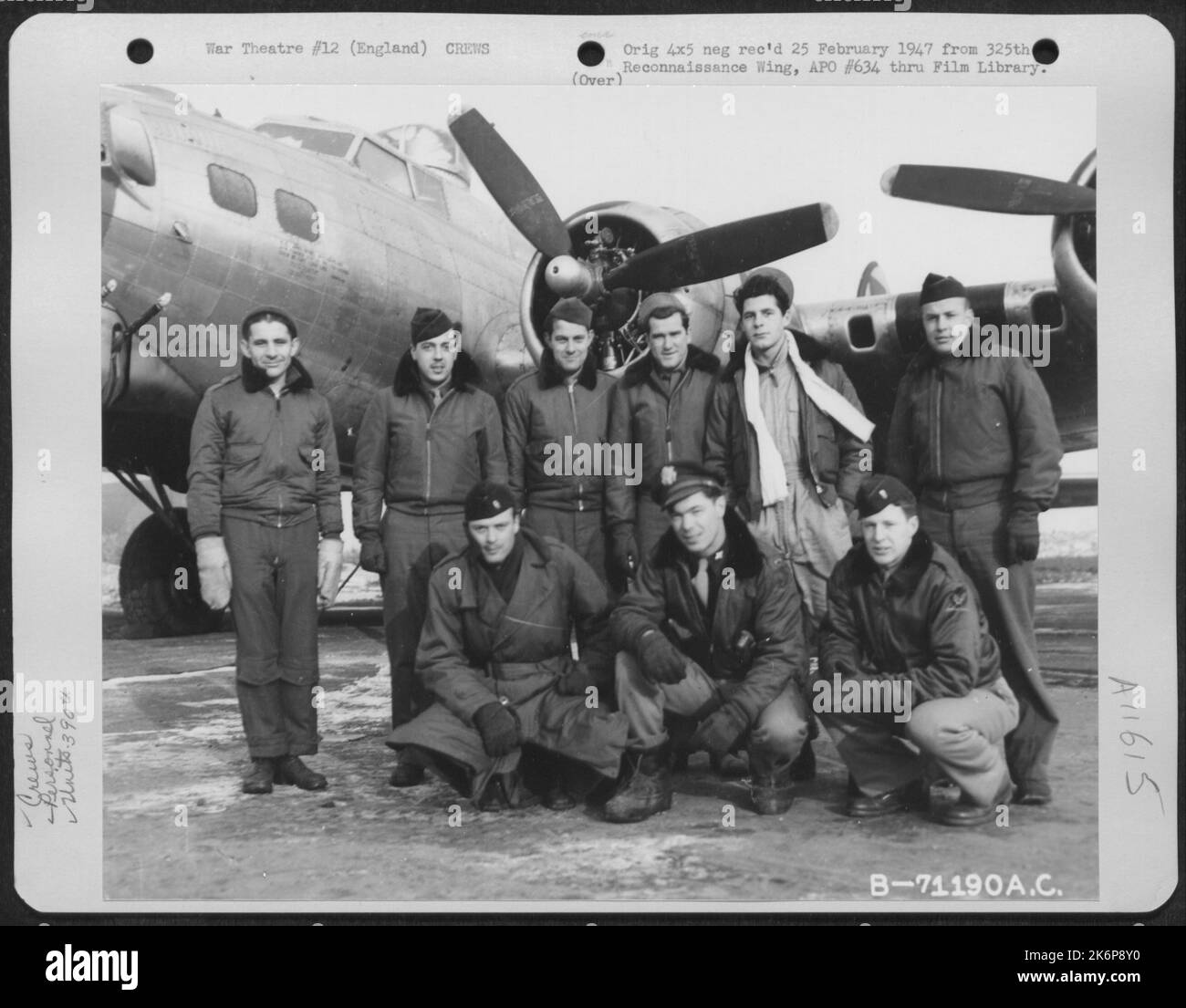 Lt. Corder And Crew Of The Boeing B-17 "Flying Fortress" Of The 390Th ...