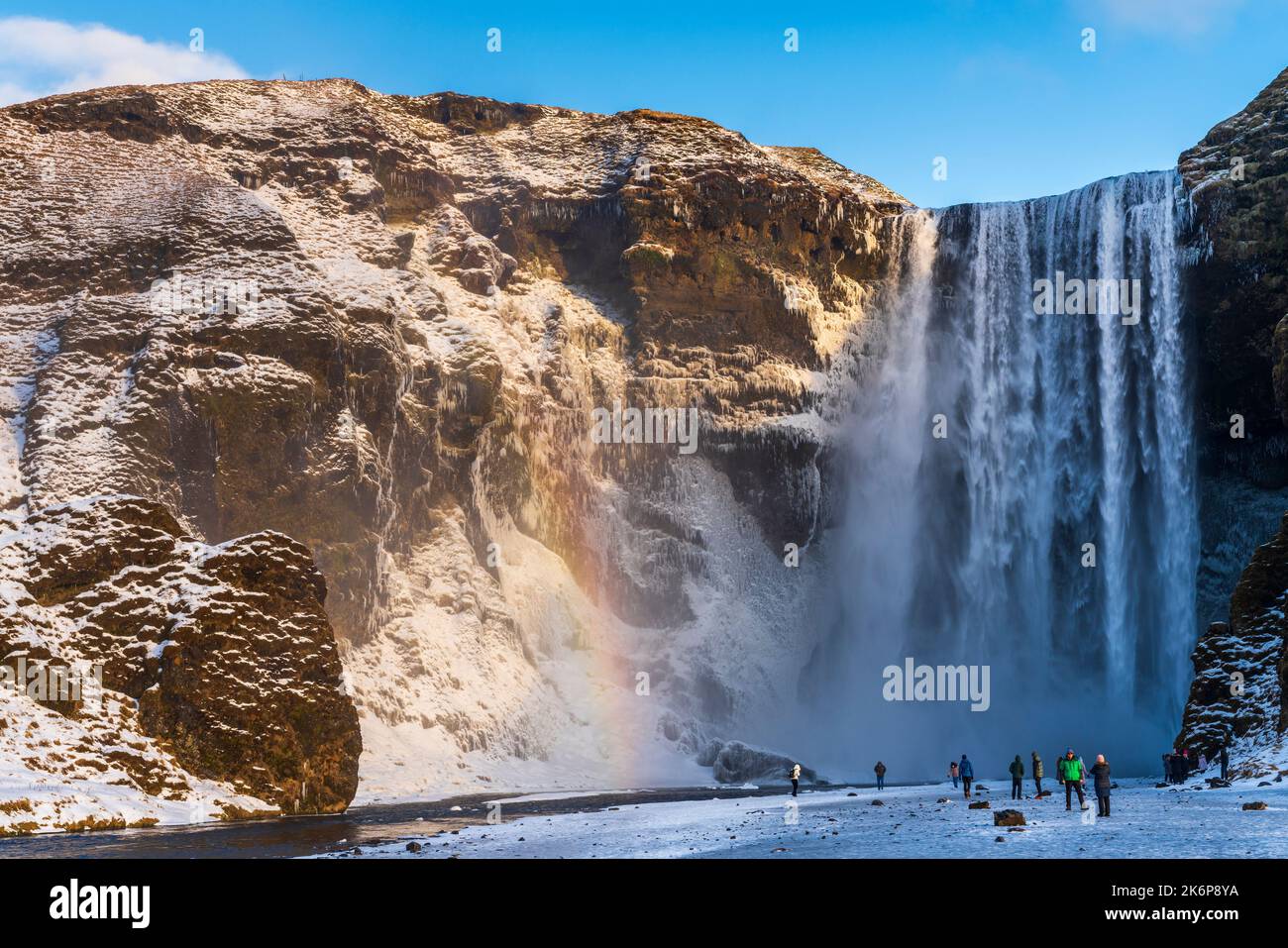 Skogafoss Waterfall, Southern Region, Iceland, Europe Stock Photo - Alamy