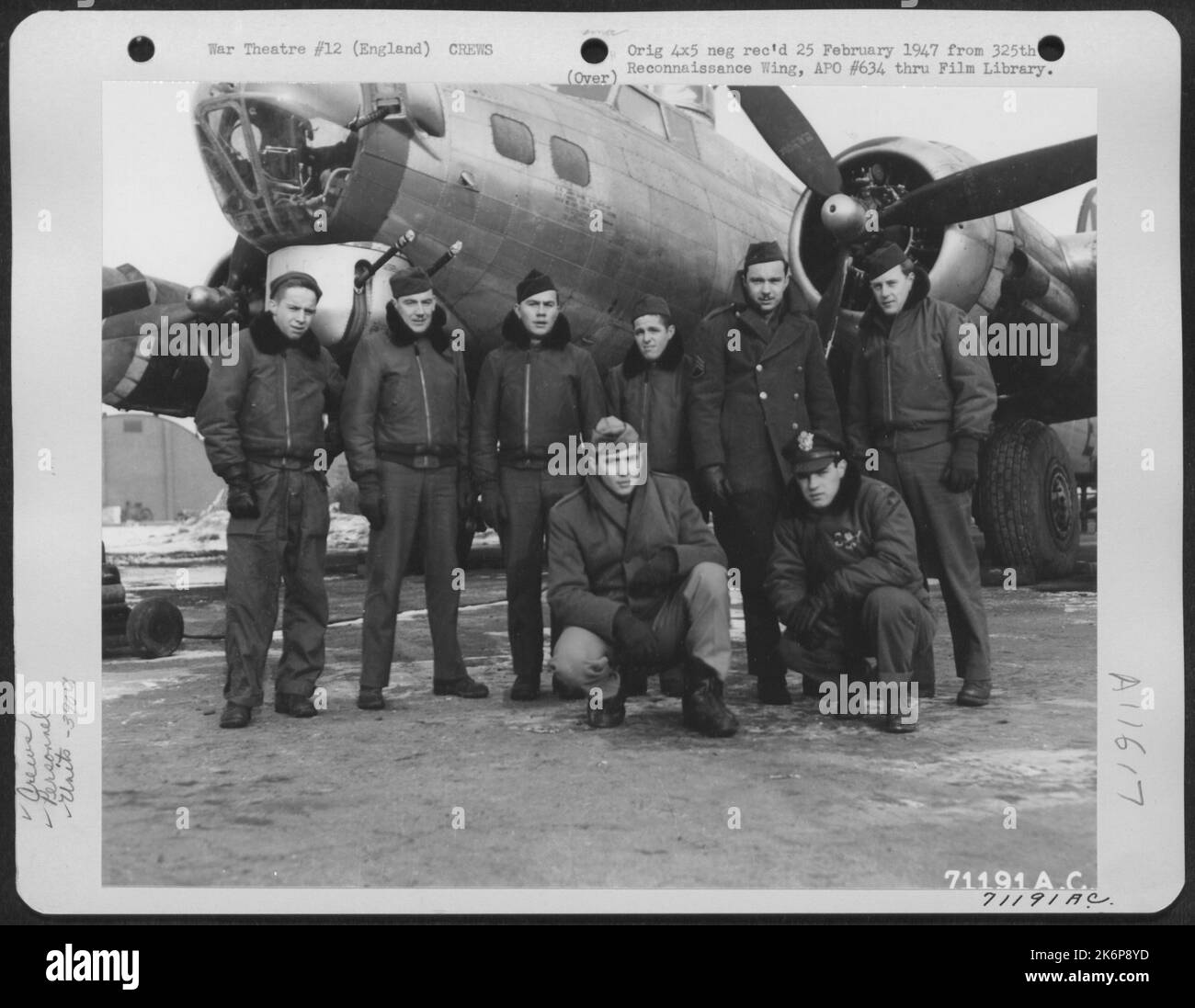 Lt. Flotron And Crew Of The Boeing B-17 "Flying Fortress" Of The 390Th ...