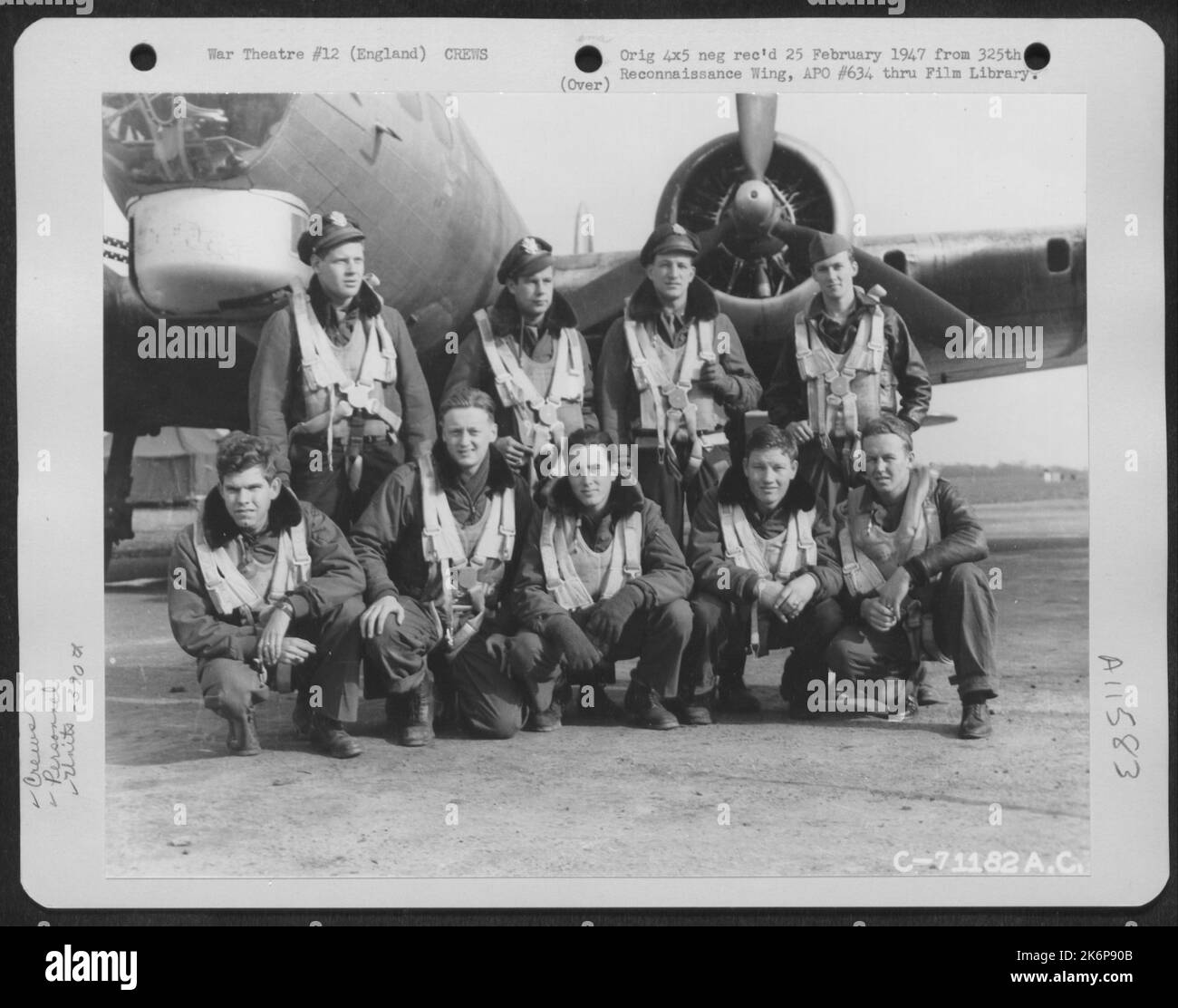 Lt. Miller And Crew Of The Boeing B-17 "Flying Fortress" Of The 390Th ...