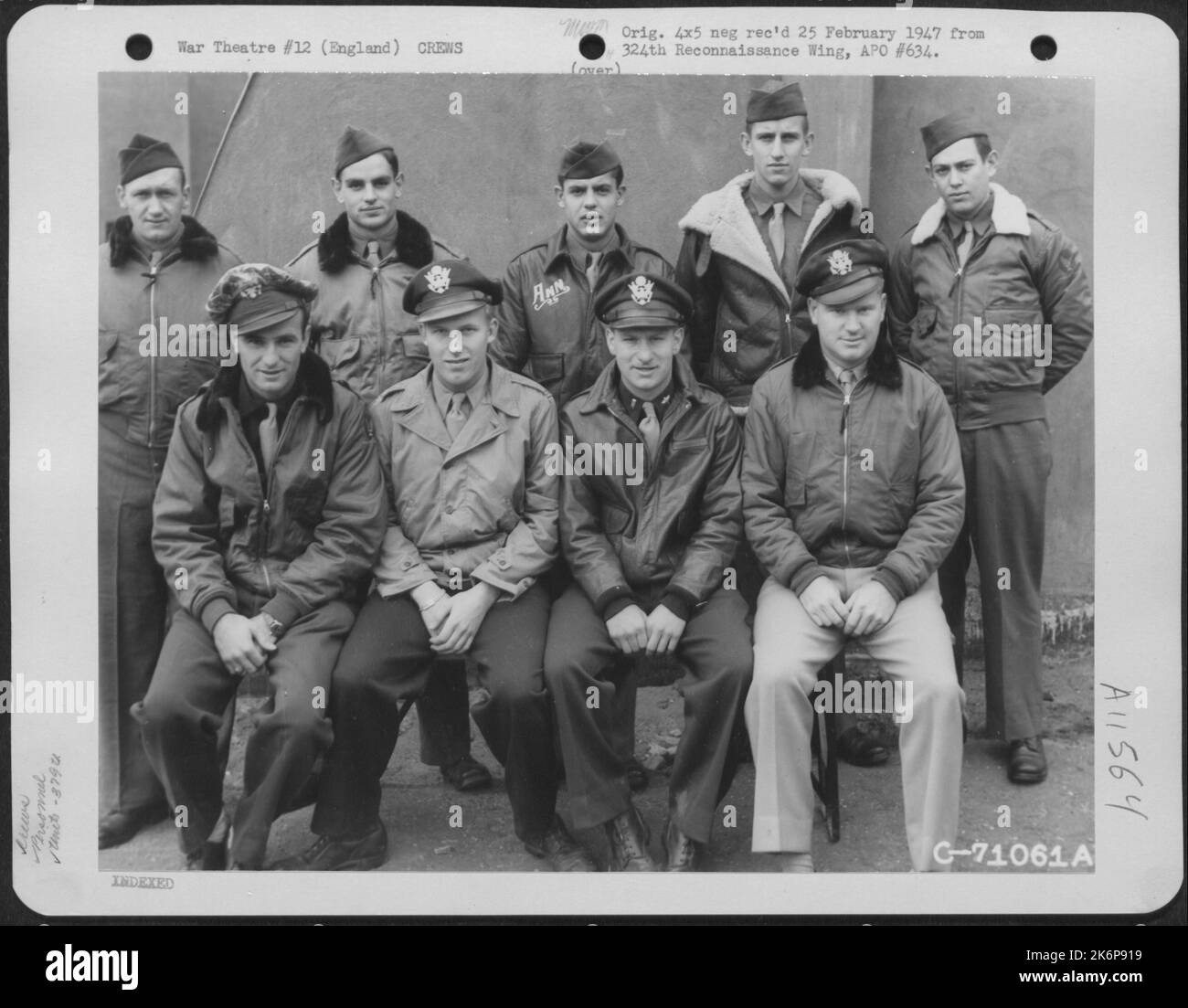 Lt. De Rosa And Crew Of The 379Th Bomb Group Pose For The Photographer ...