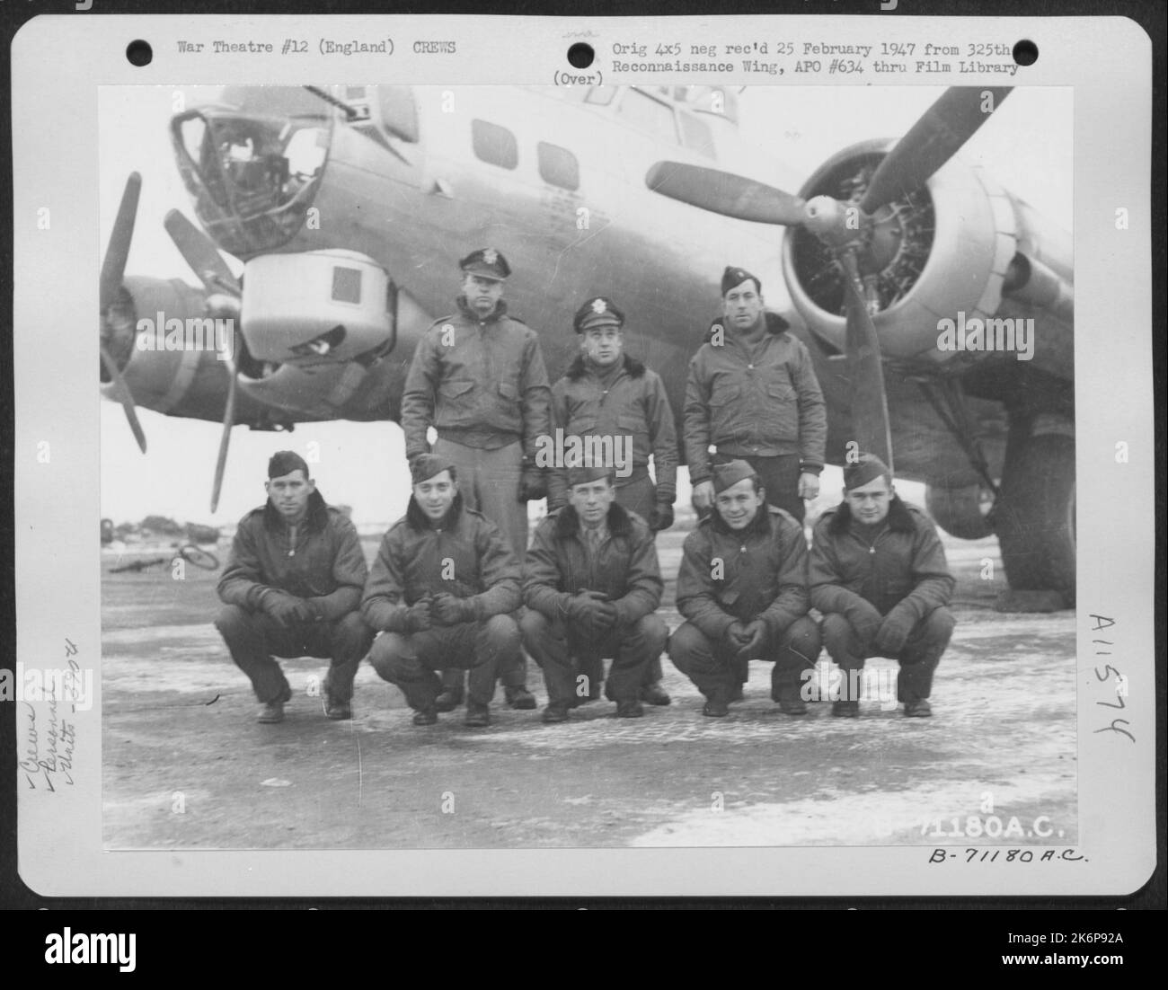 Lt. Miller And Crew Of The Boeing B-17 "Flying Fortress" Of The 390Th ...