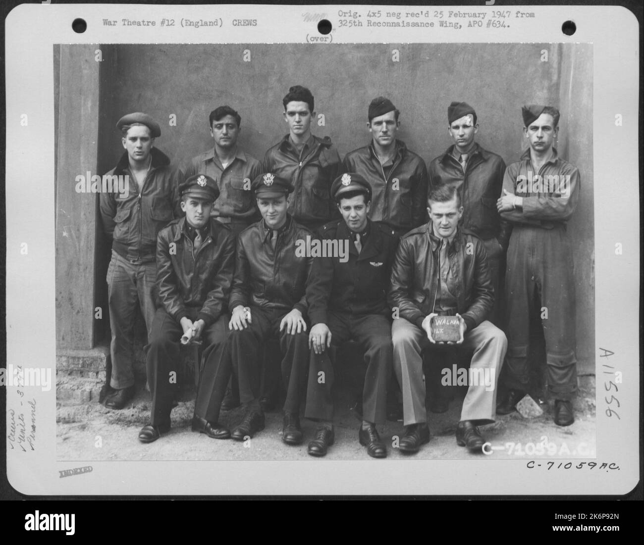 Lt. Walker And Crew Of The 379Th Bomb Group Pose For The Photographer ...