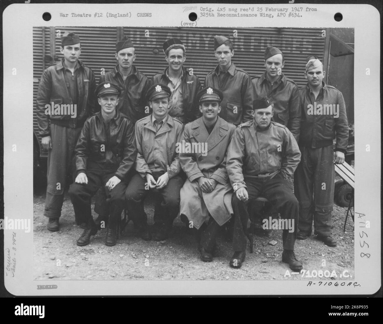 A Crew Of The 379Th Bomb Group Pose For The Photographer At An 8Th Air ...