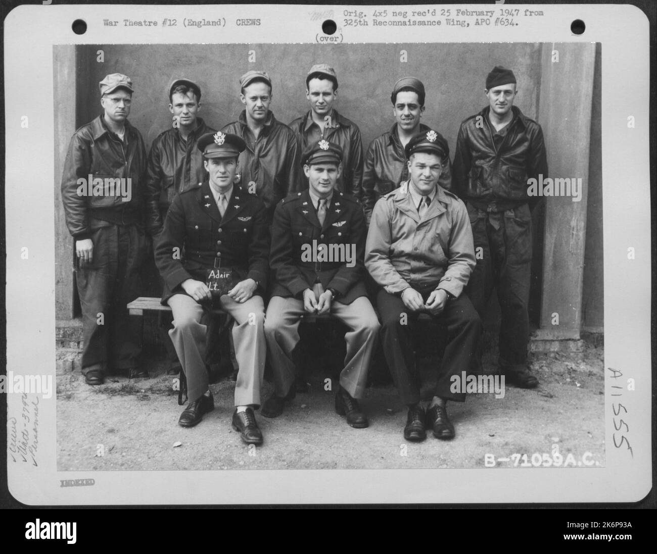 Lt. Adair And Crew Of The 379Th Bomb Group Pose For The Photographer At ...